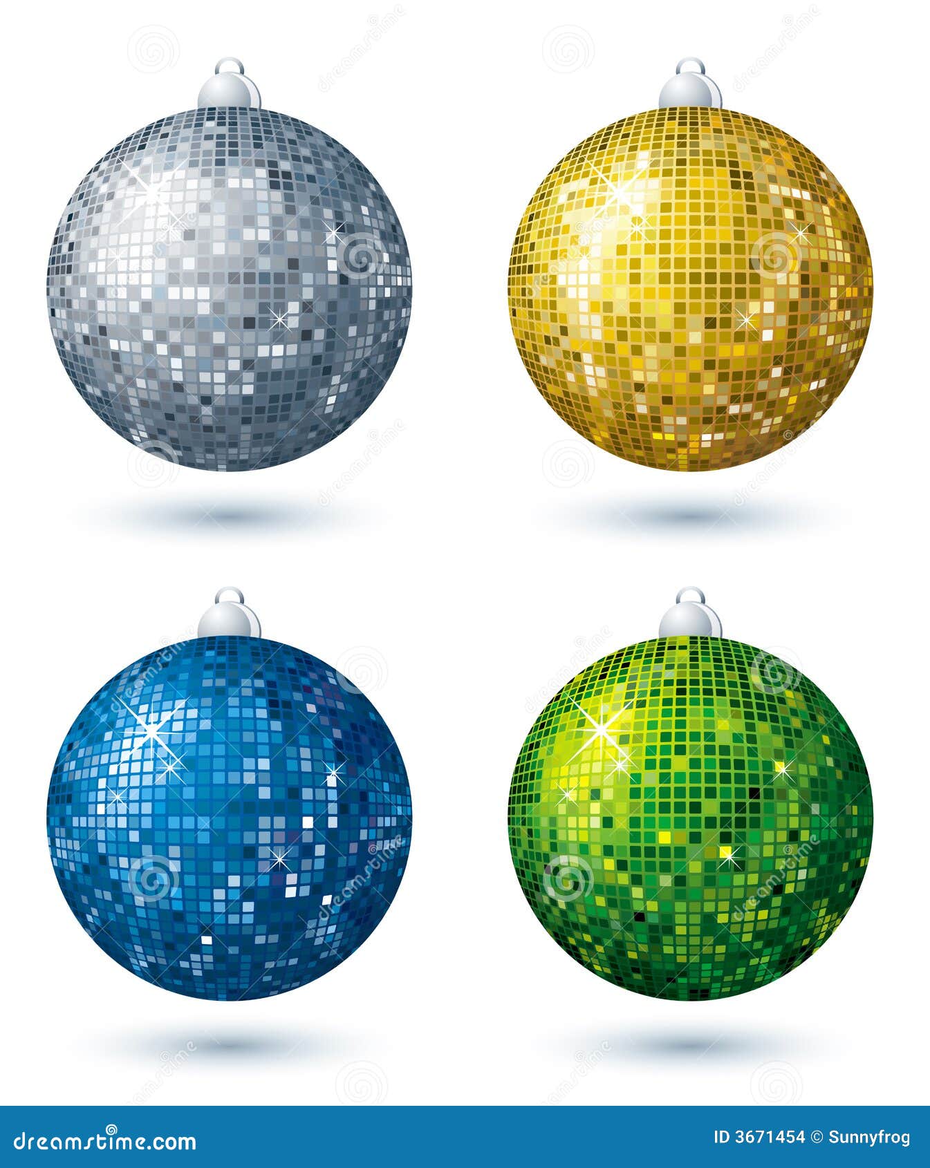 Vier discoballen, vector vector illustratie. Illustration of kromme ...