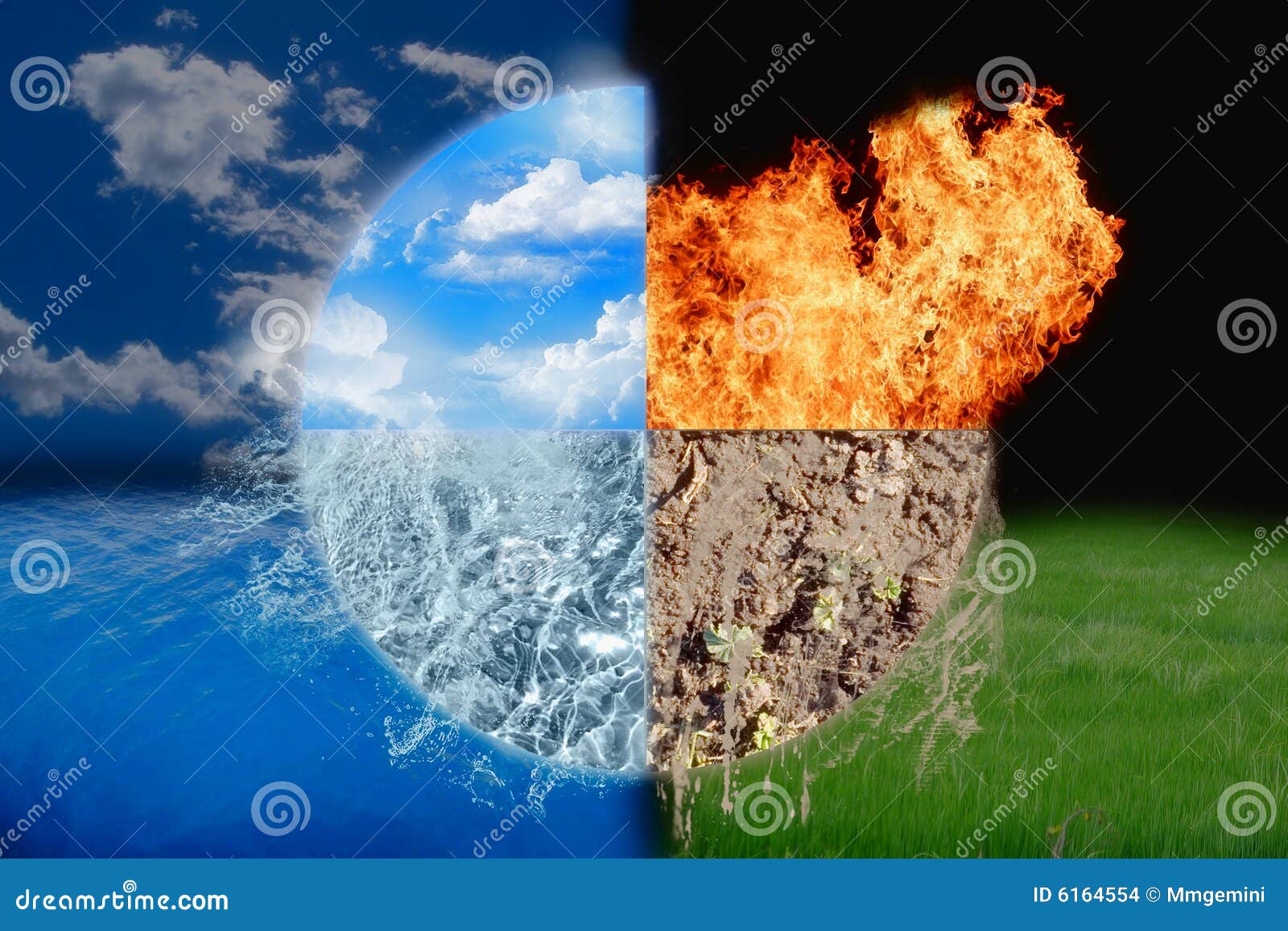 Vier Elemente stock abbildung. Illustration von wasser - 6164554