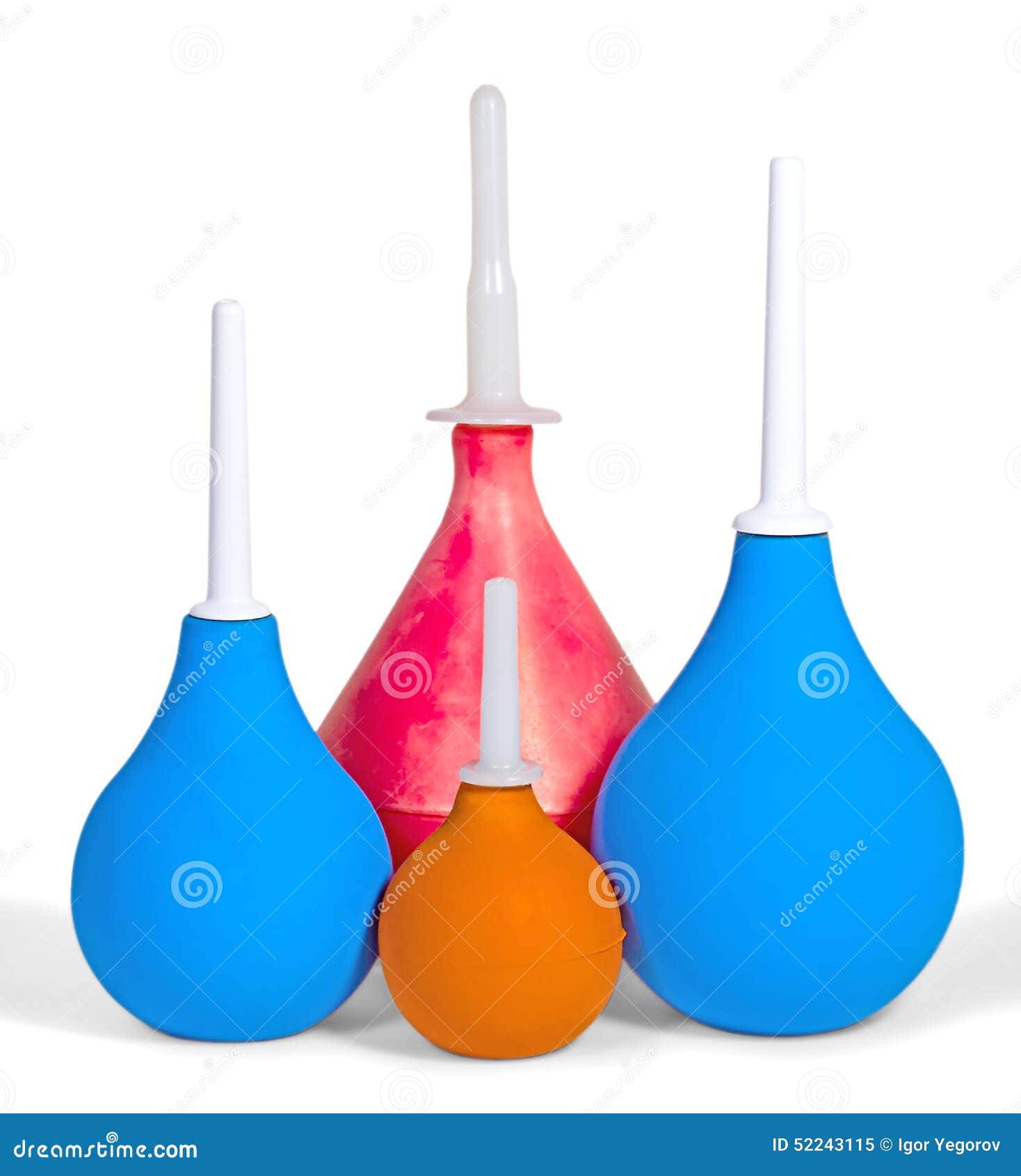 Vier Klistiere stockbild. Bild von rettung, gefärbt, verstopfung - 52243115