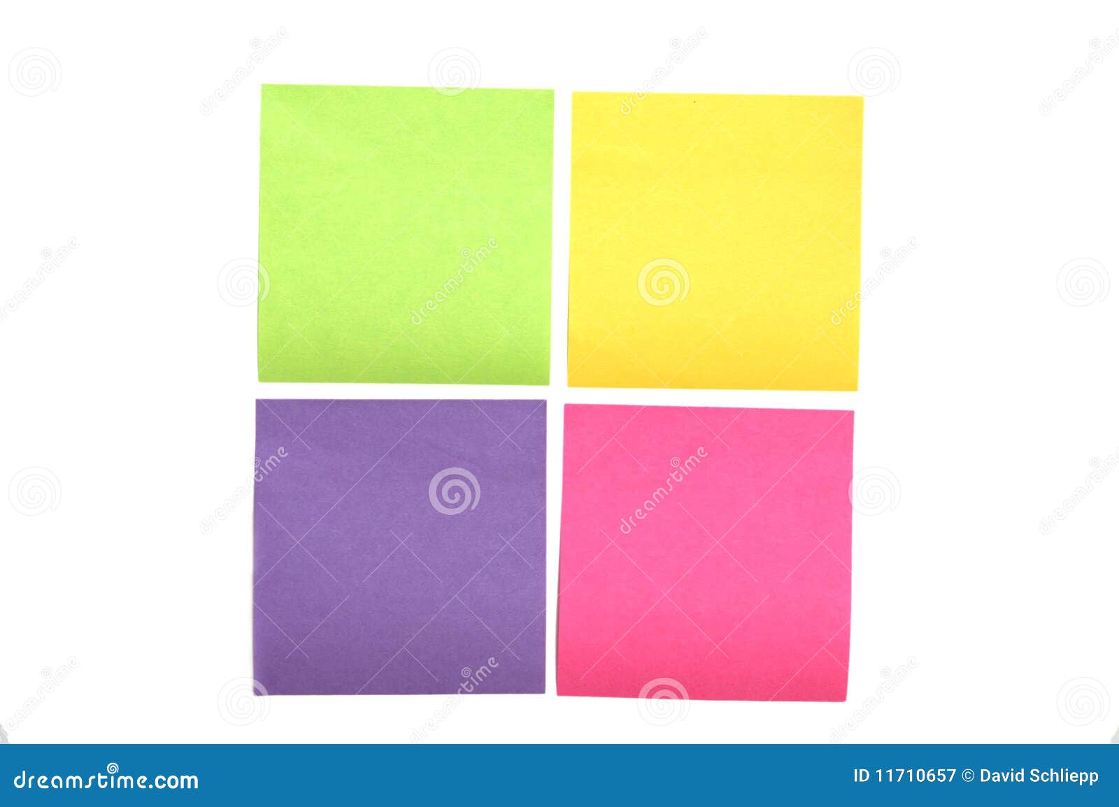 Vier Multi Gekleurde Post-itnota's Stock Afbeelding - Image of nota ...