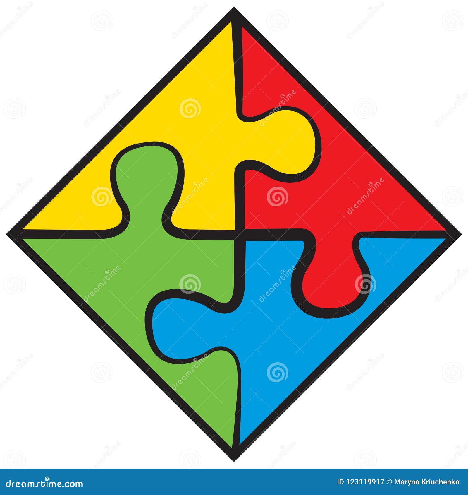 Vier Raadsels Vector Symbool Vector Illustratie - Illustration of ...