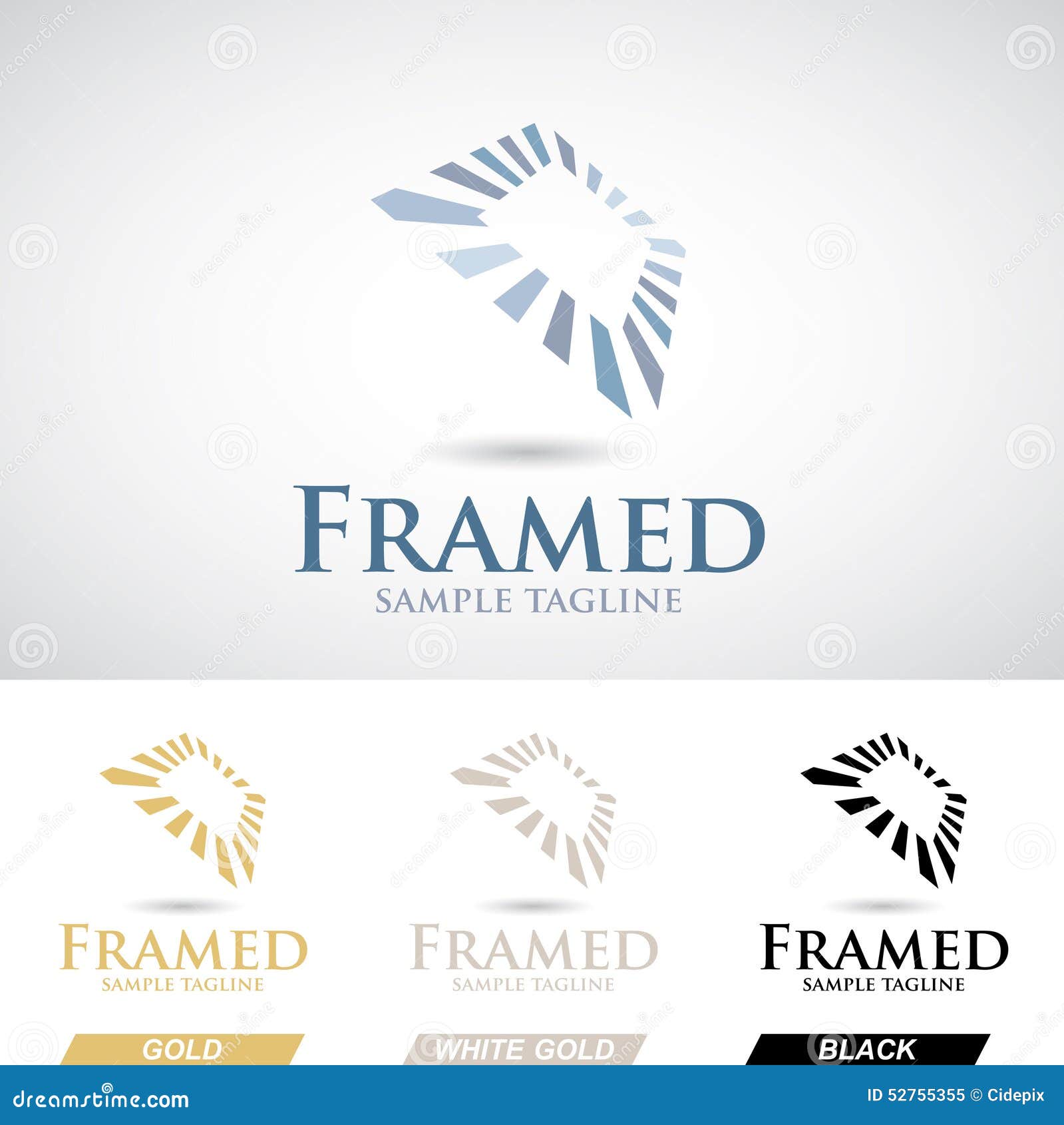 Vierkant Kader Logo Icon in Diverse Kleuren Vector Illustratie ...