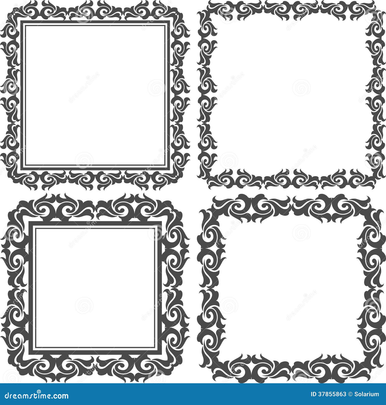 Vierkante kaders vector illustratie. Illustration of kaders - 37855863