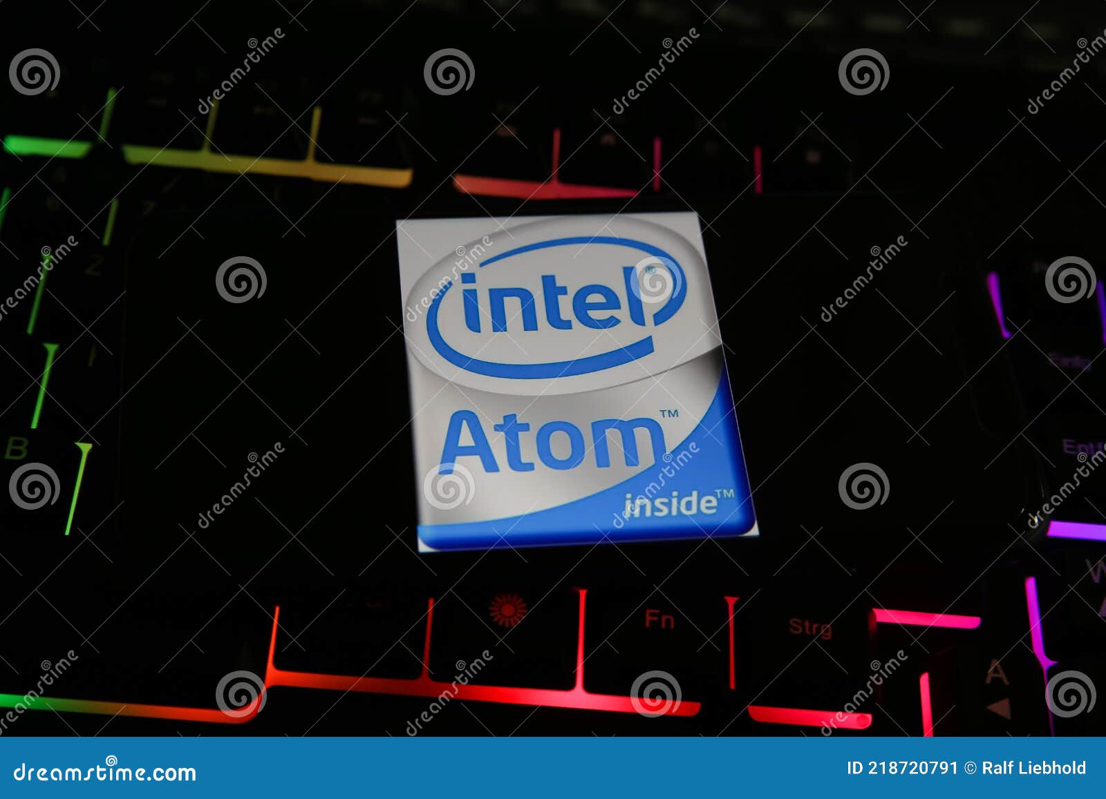 Closeup of Smartphone with Logo Lettering of Intel Atom Inside Cpu ...