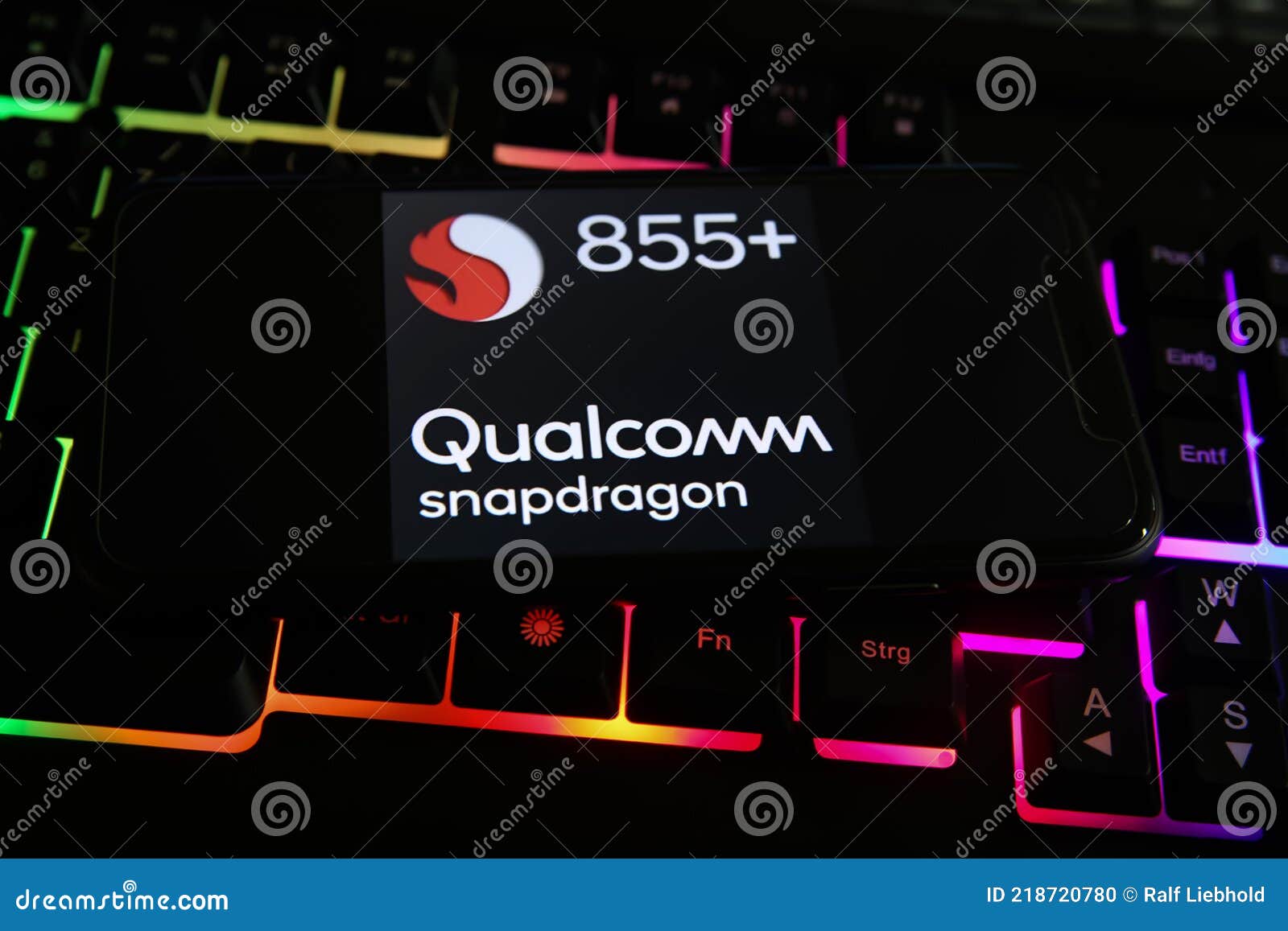 Closeup of Smartphone with Logo Lettering of Snapdragon Qualcomm ...