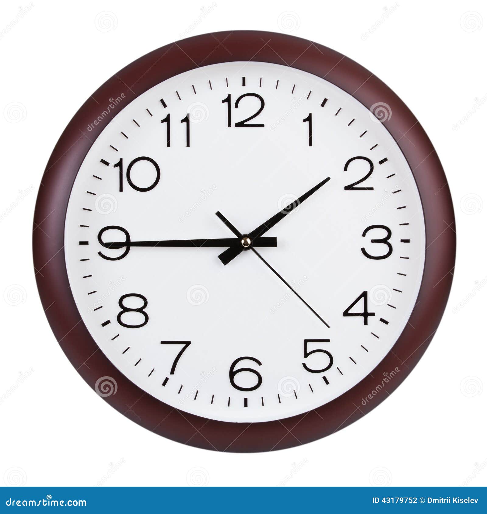 Viertel Bis Zwei in Der Runden Uhr Stockfoto - Bild von zeitbegrenzung ...