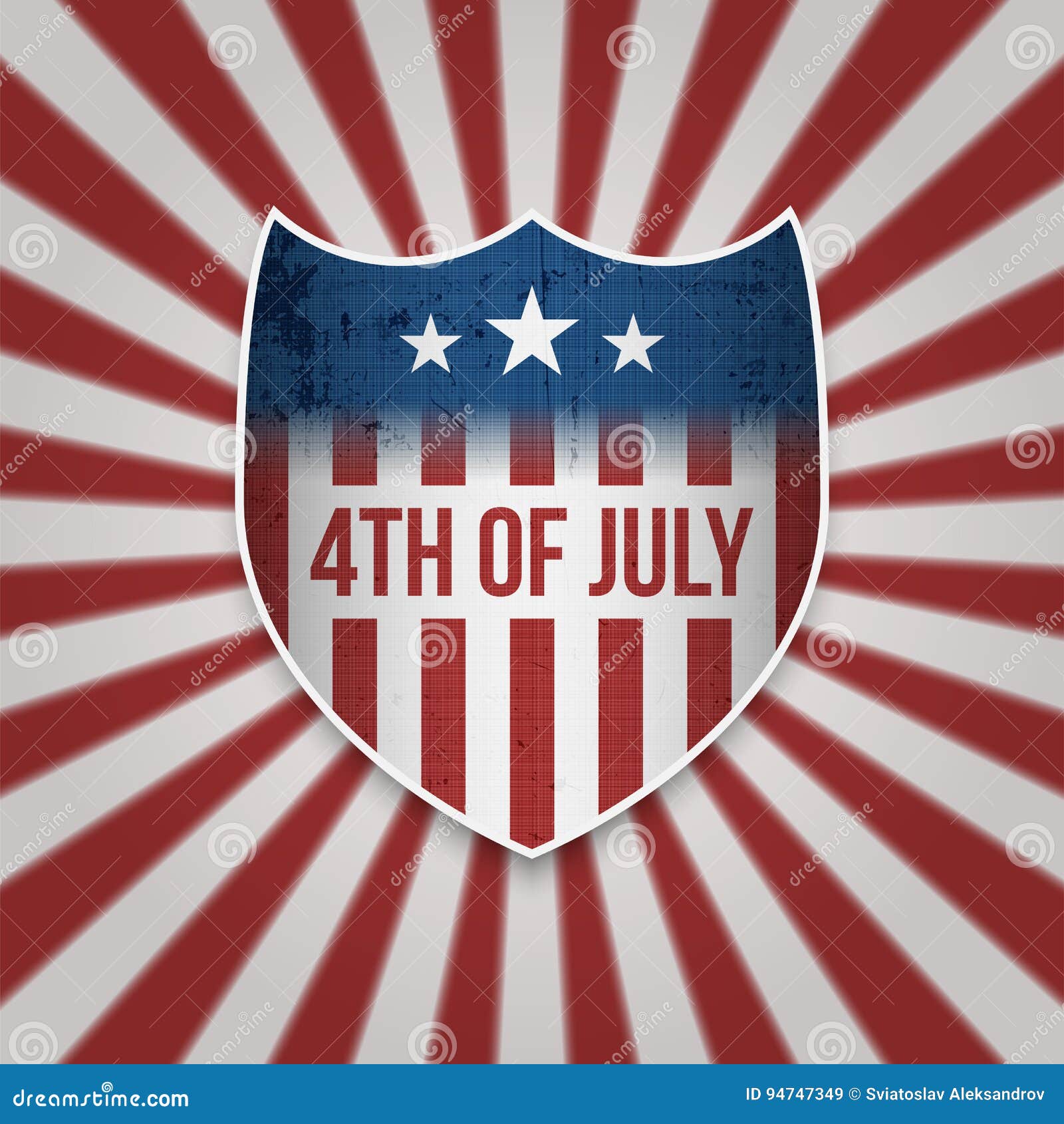 Viertel Der Juli-Zeichen-Design-Schablone Vektor Abbildung ...