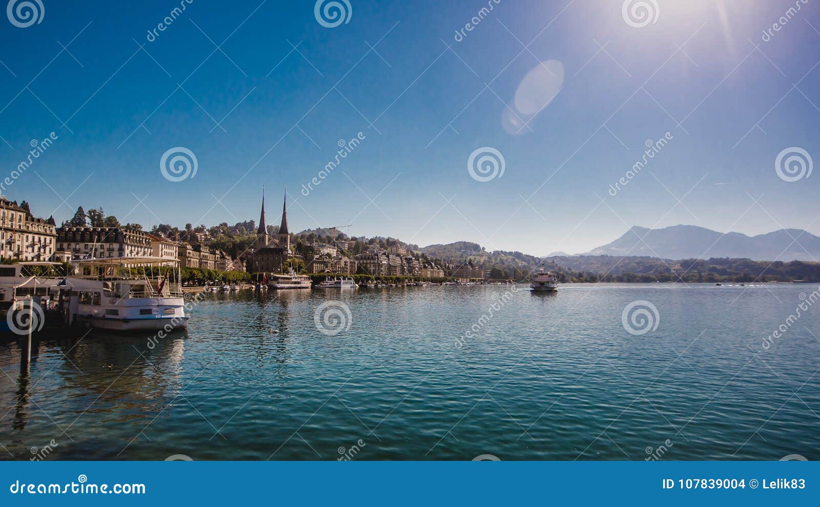 Vierwaldstaettersee Switzerland Do Lago Lucerne Imagem de Stock ...