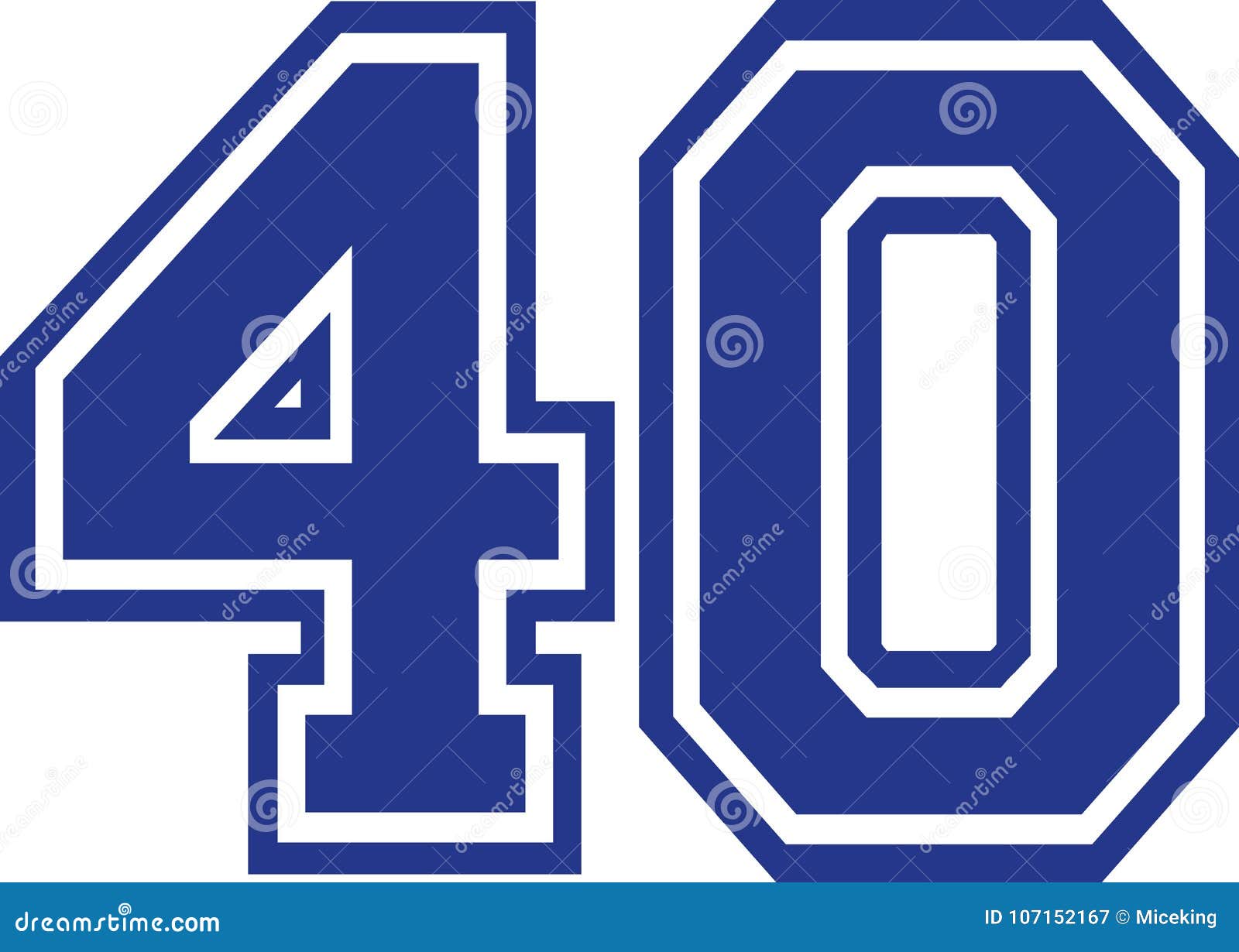 Vierzig College Nr. 40 stock abbildung. Illustration von zahl - 107152167