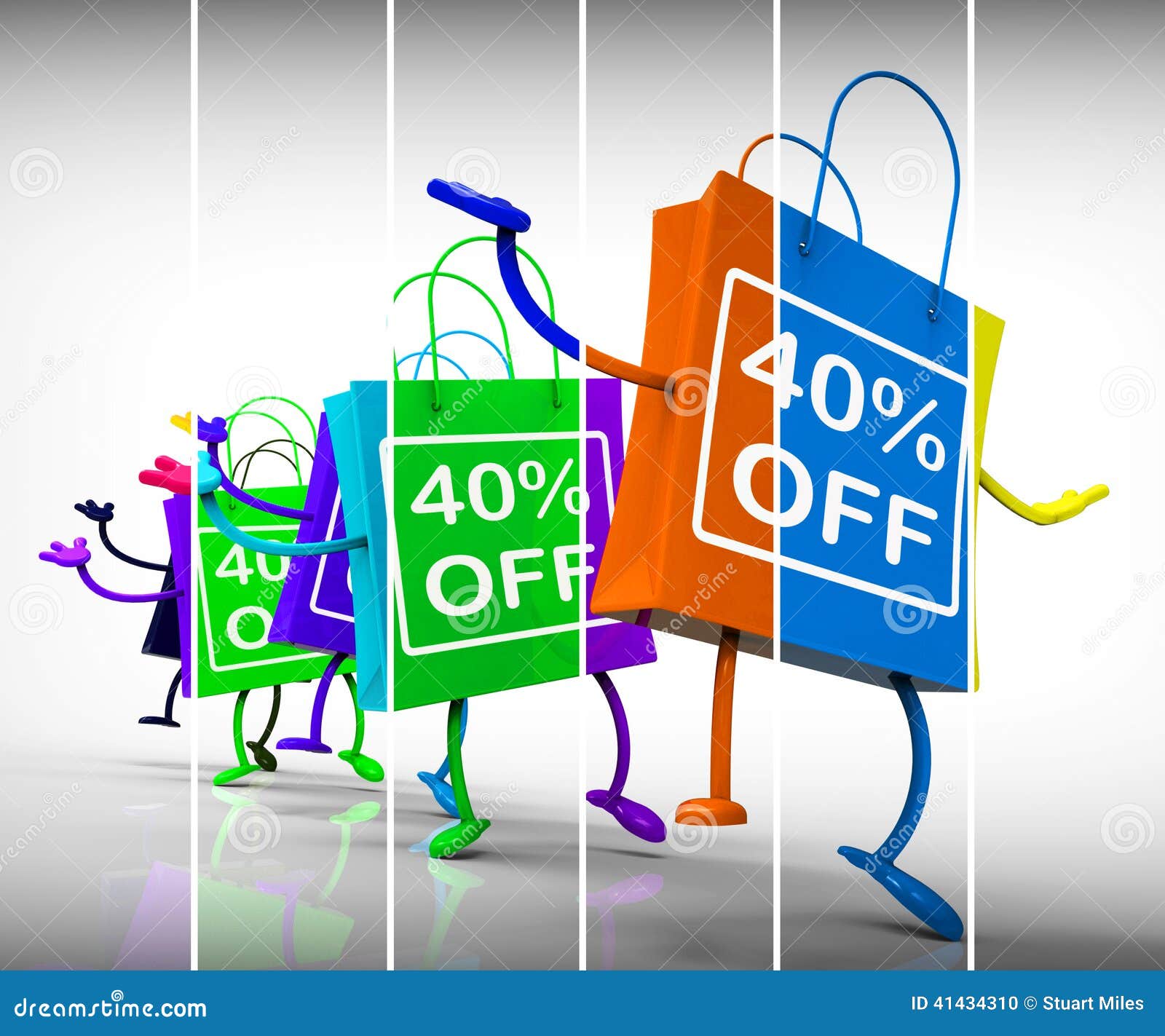 Vierzig-Prozente Weg Den Rabatten Von Der Einkaufstasche-Show-40 Stock ...