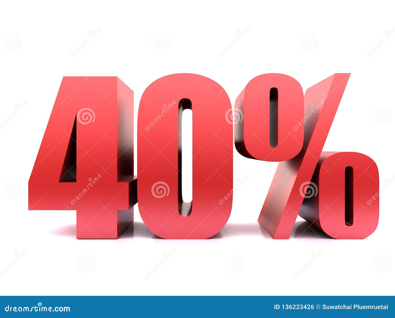 Vierzig Symbol Der Prozent 40% Stock Abbildung - Illustration von ...