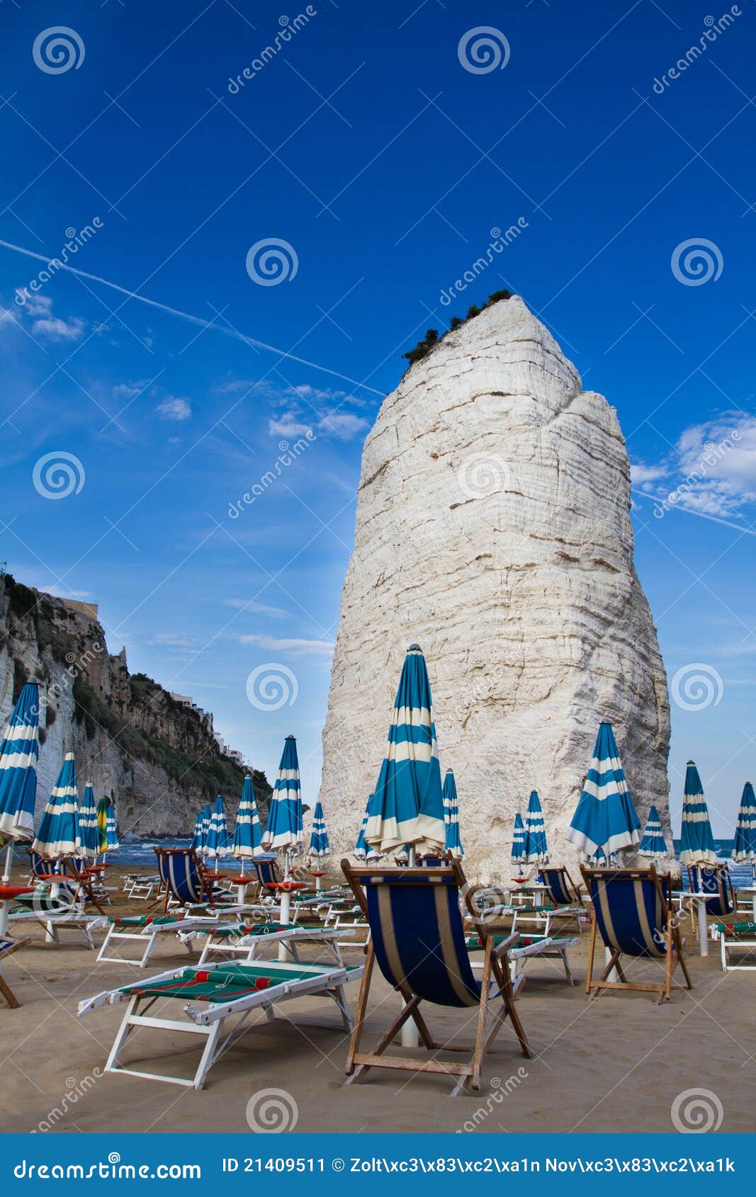 Vieste beach stock image. Image of coast, rock, tourist - 21409511