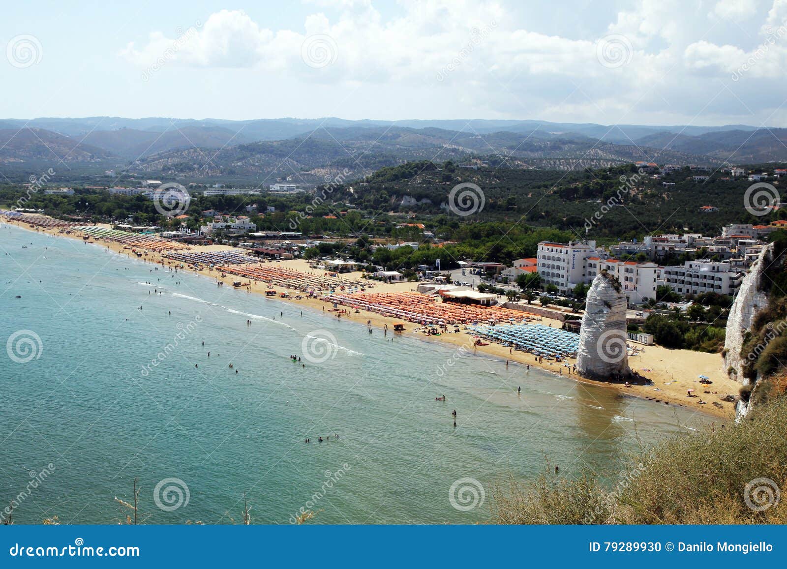 Vieste beach stock photo. Image of summer, nature, wild - 79289930
