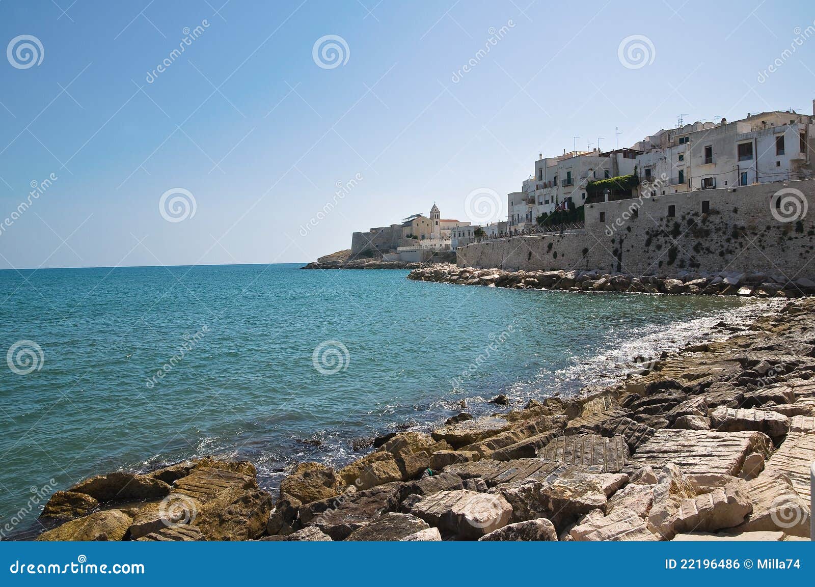 Vieste. Puglia. Italy stock photo. Image of gargano, panorama - 22196486
