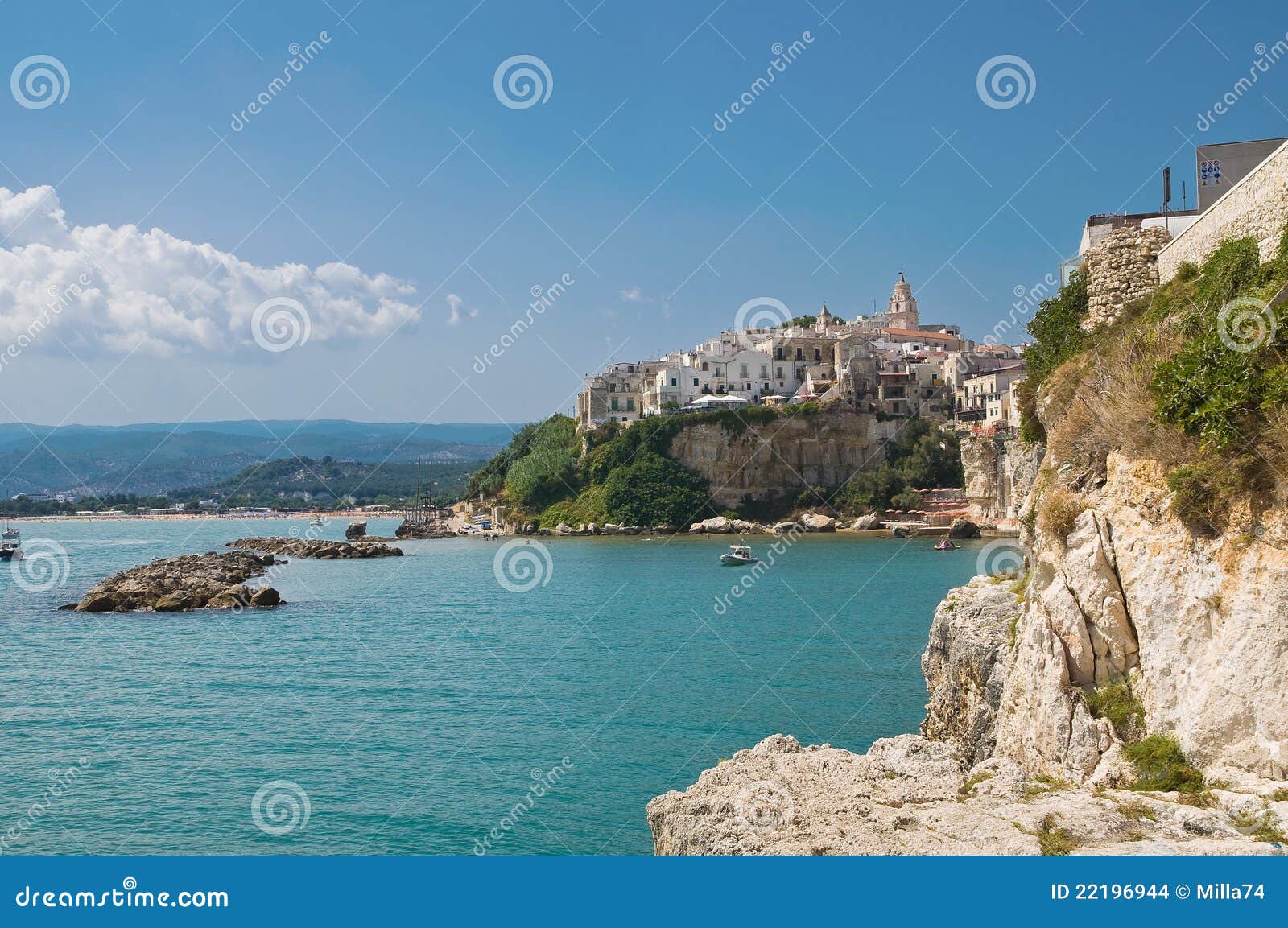 Vieste. Puglia. Italy stock photo. Image of adriatic - 22196944