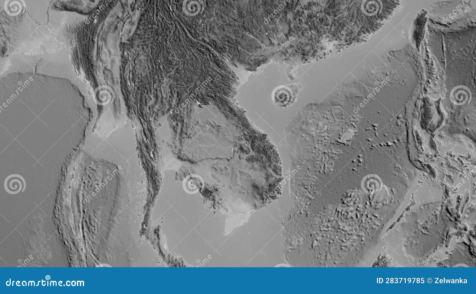 Vietnam Area. Grayscale Map Royalty-Free Stock Photography ...