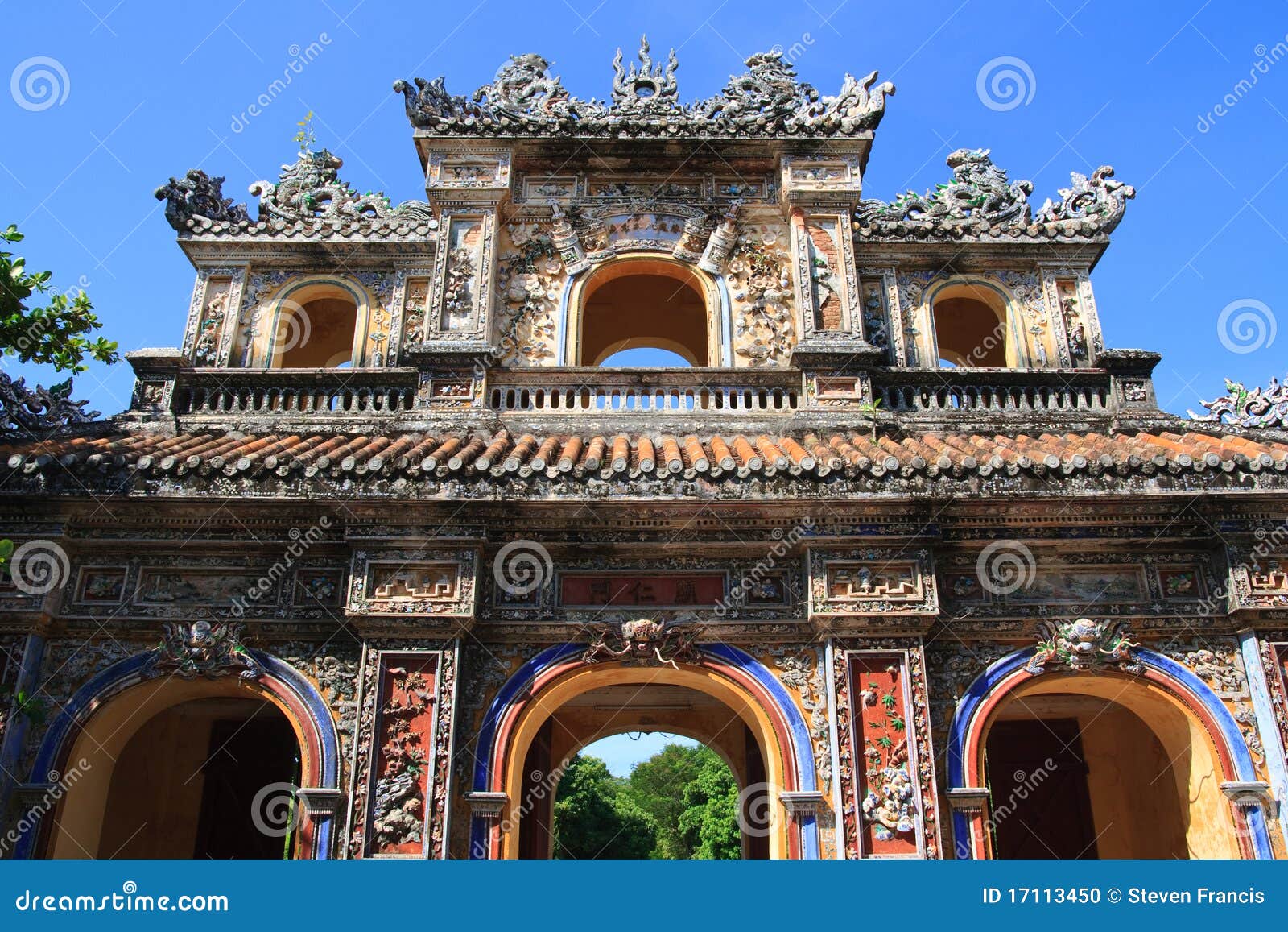 Vietnam Citadel Gate stock photo. Image of ruins, asia - 17113450
