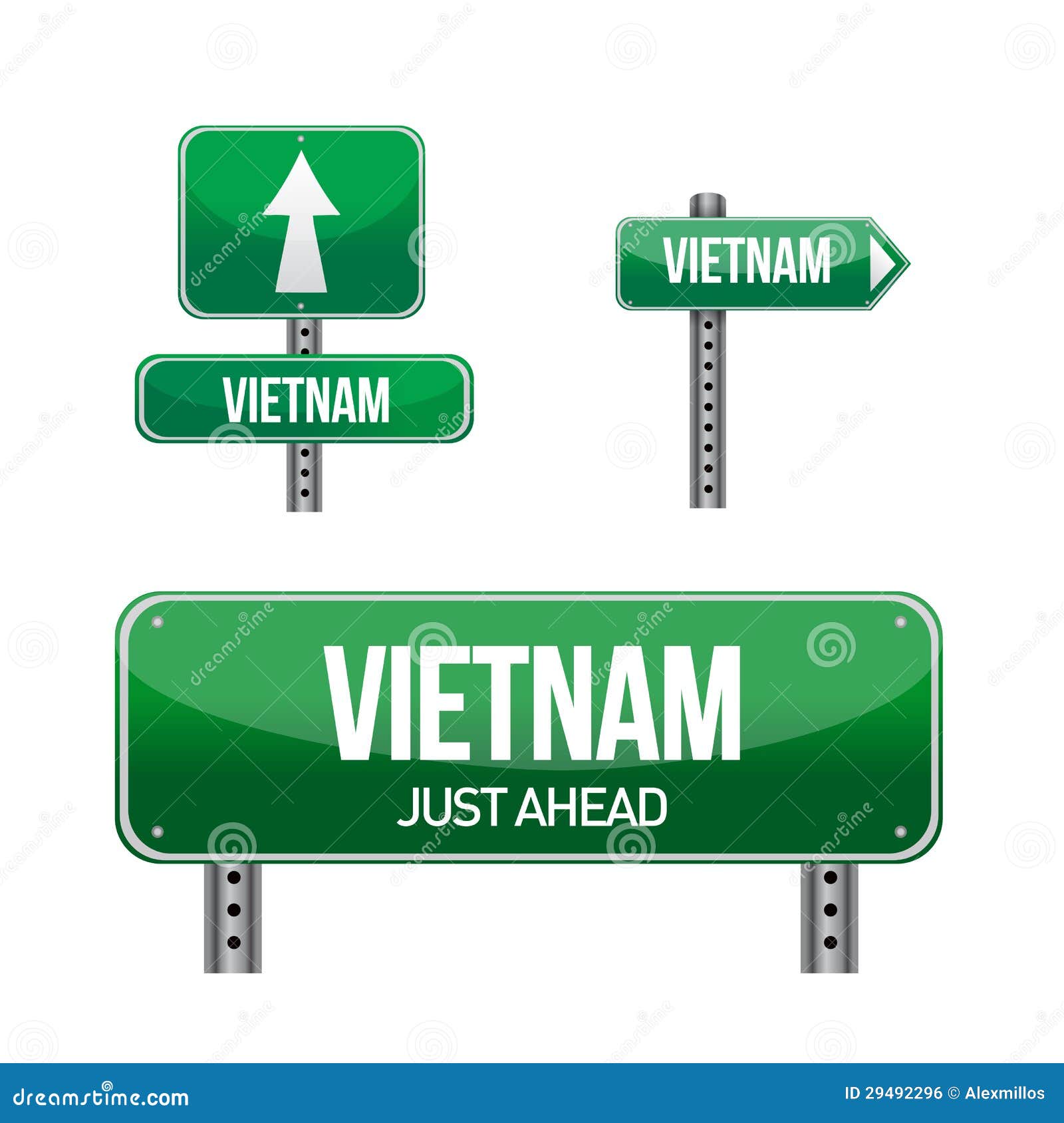 Vietnam Country road sign stock illustration. Illustration of pole ...