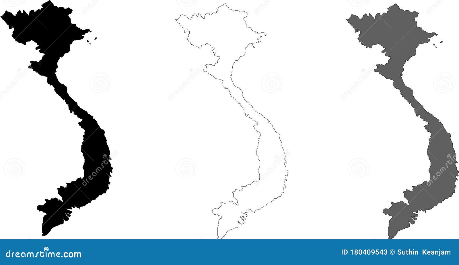 Vietnam Map Design With 3D Style. Blue Vietnam Map And National Flag ...