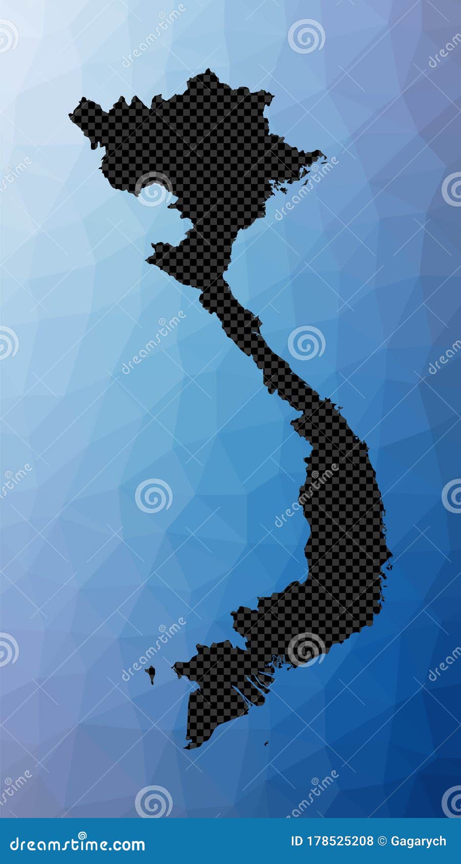 Vietnam geometric map. stock vector. Illustration of design - 178525208