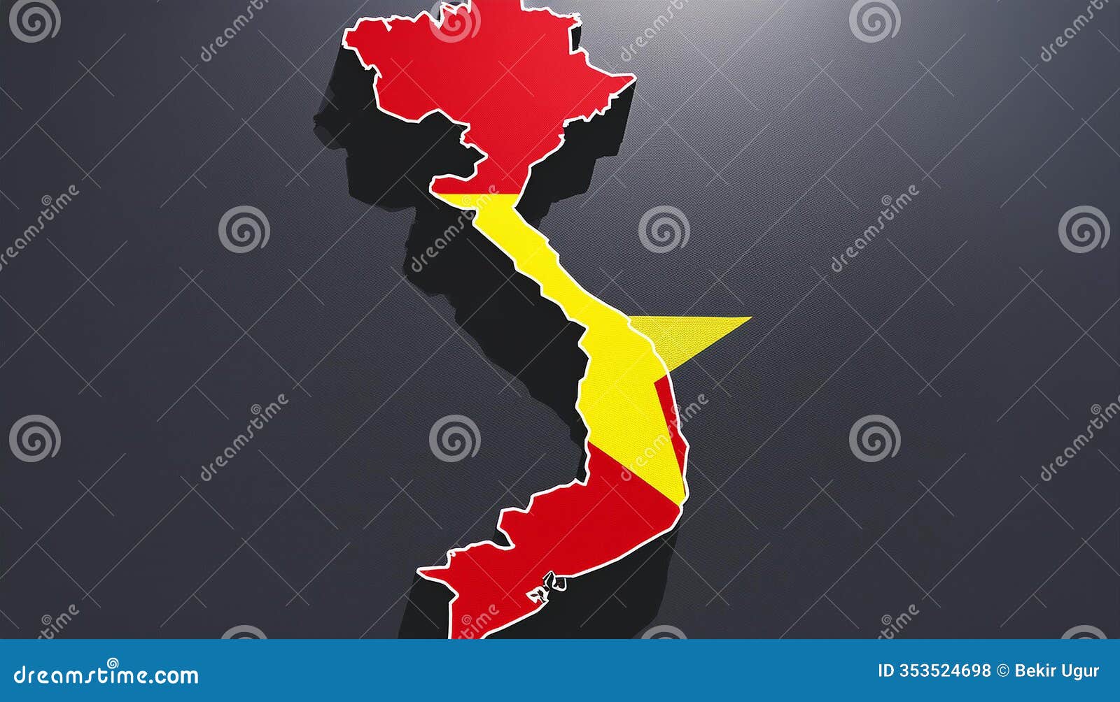 Vietnam Map and Flag stock illustration. Illustration of line - 353524698