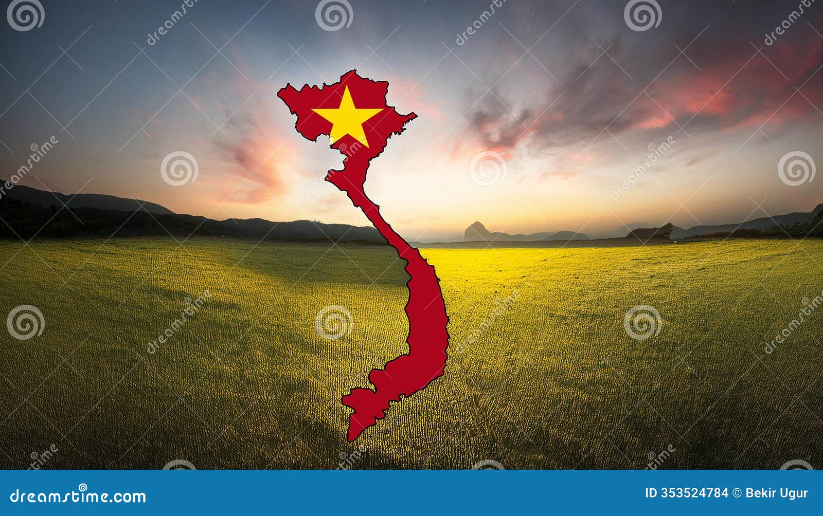 Vietnam Map and Flag stock illustration. Illustration of flag - 353524784