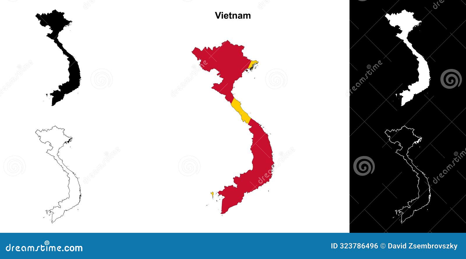 Vietnam Map Outline Vector Illustration | CartoonDealer.com #89068108
