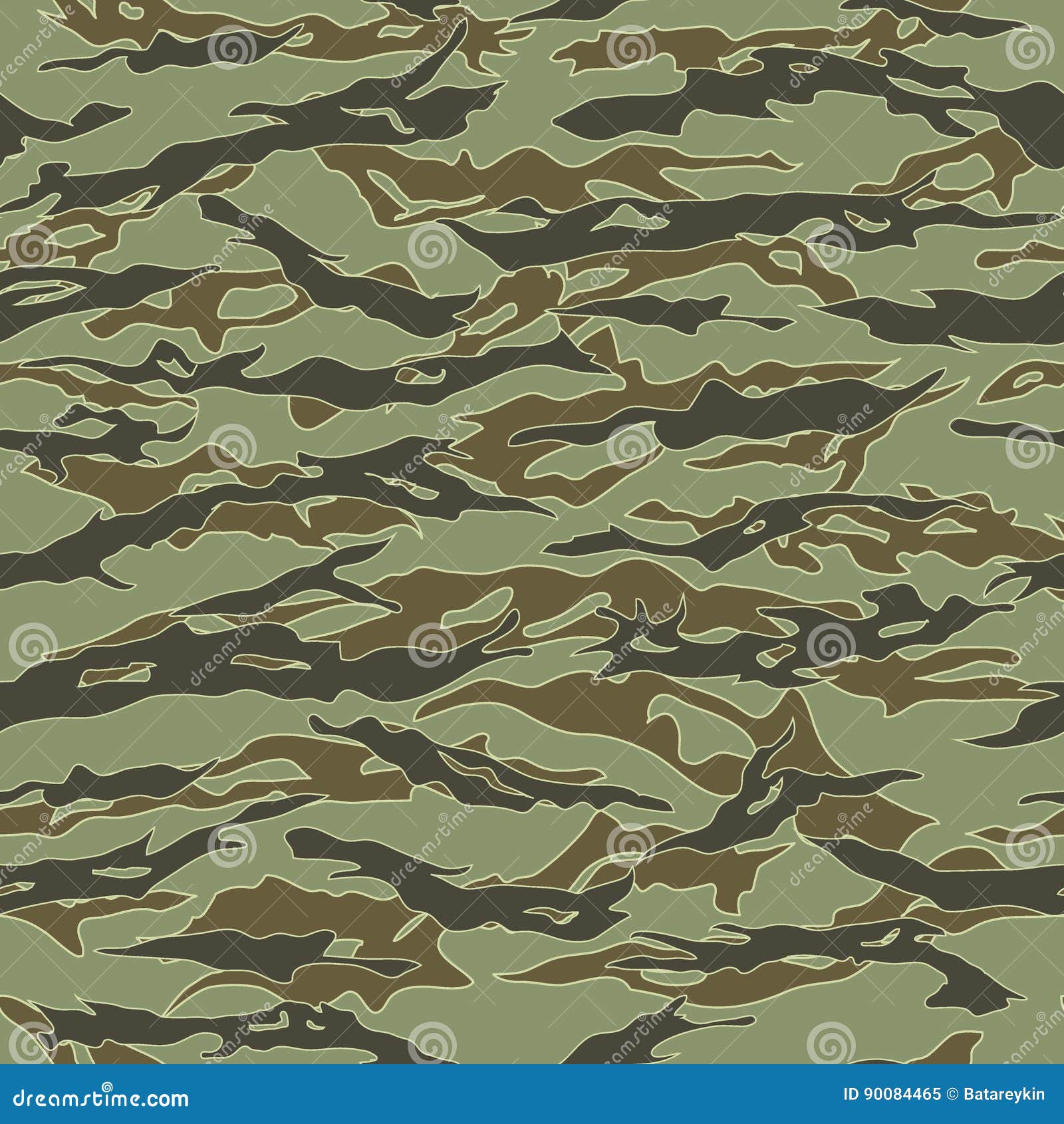 Vietnam Tiger Stripe Camouflage Seamless Patterns Vector Illustration ...