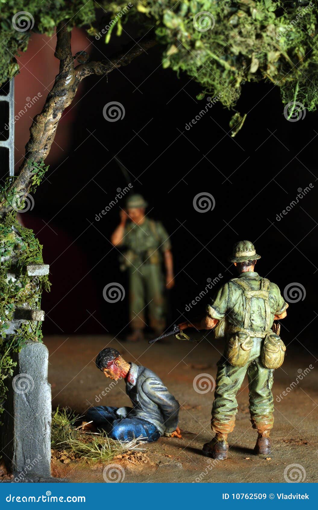Vietnam war night scene stock image. Image of plastic - 10762509
