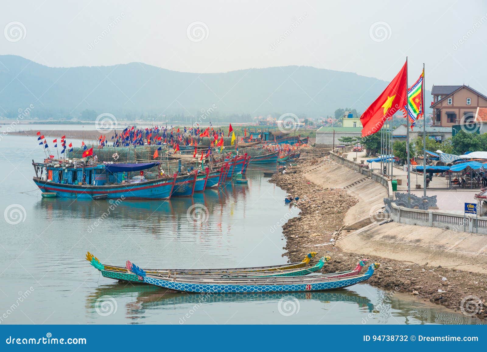 Vietnamese Boats editorial photography. Image of port - 94738732