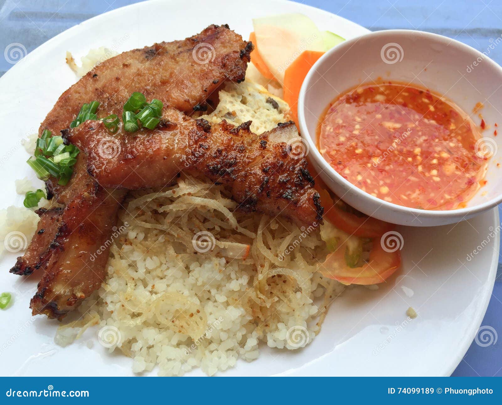 Vietnamese Broken Rice or Com Tam Stock Image - Image of cuisine ...