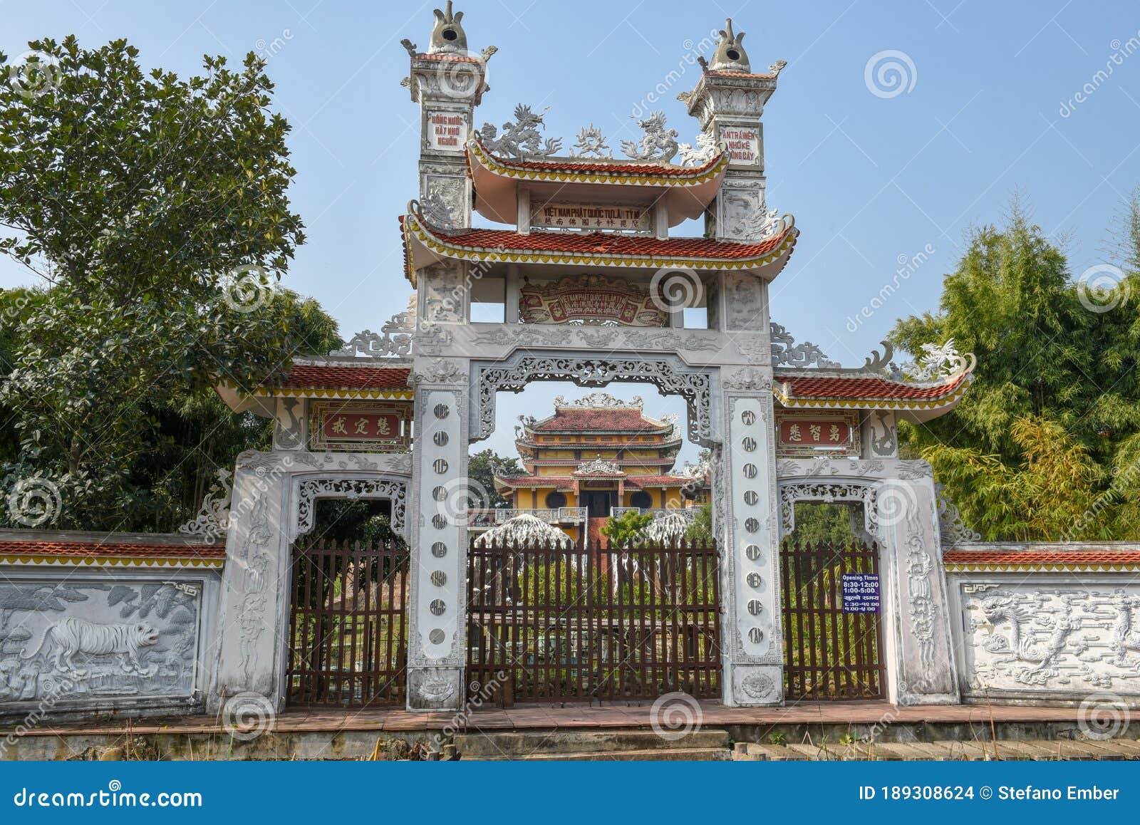Vietnamese Buddhist Monastery at the Monastic Zone of Lumbini on Nepal ...