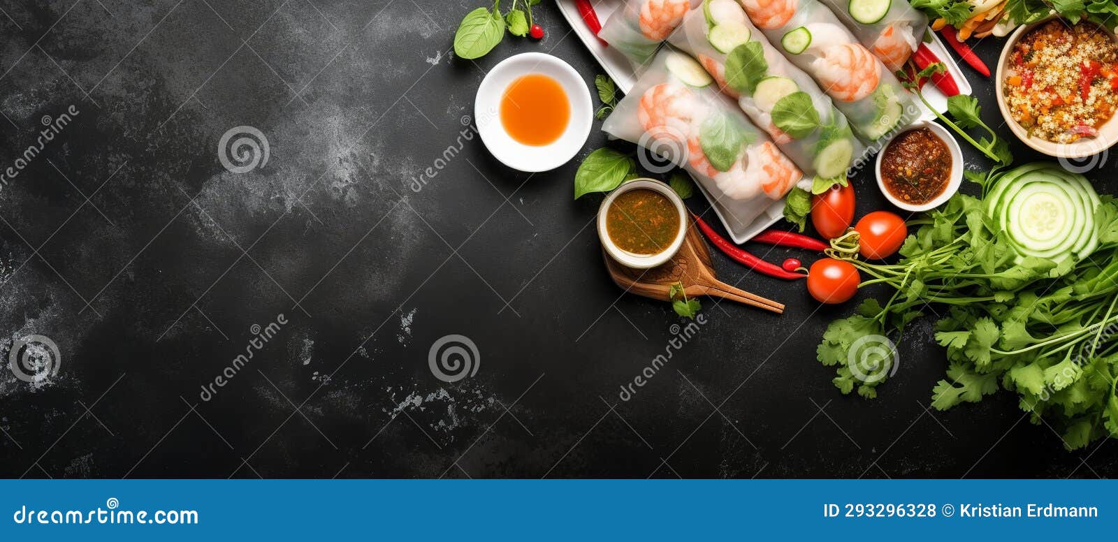 Vietnamese Culinary Overview: Pho And Spring Rolls In An Inviting Flat ...