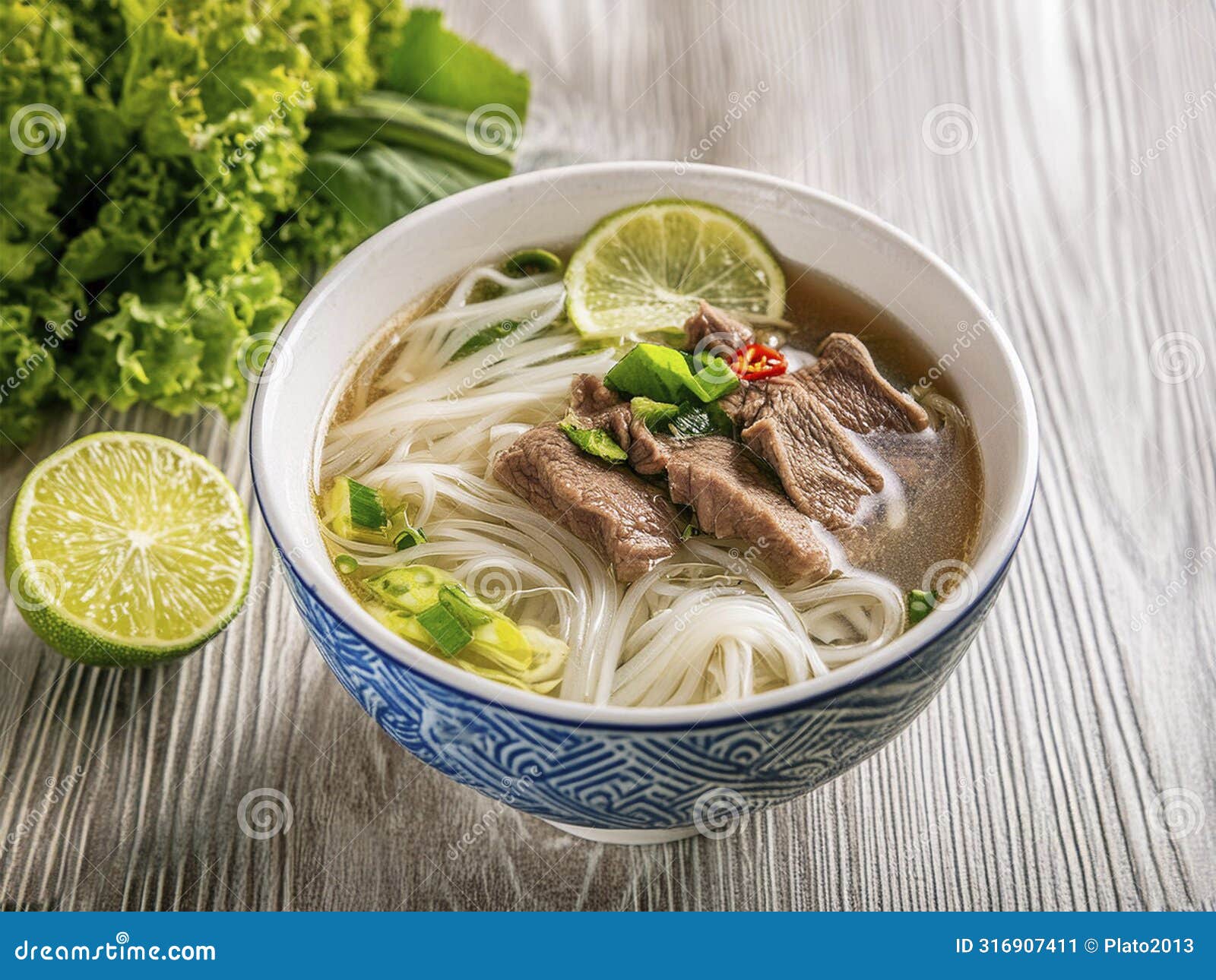 Vietnamese Dishes: Pho, A Bowl Of Pho Isolated On White Background ...