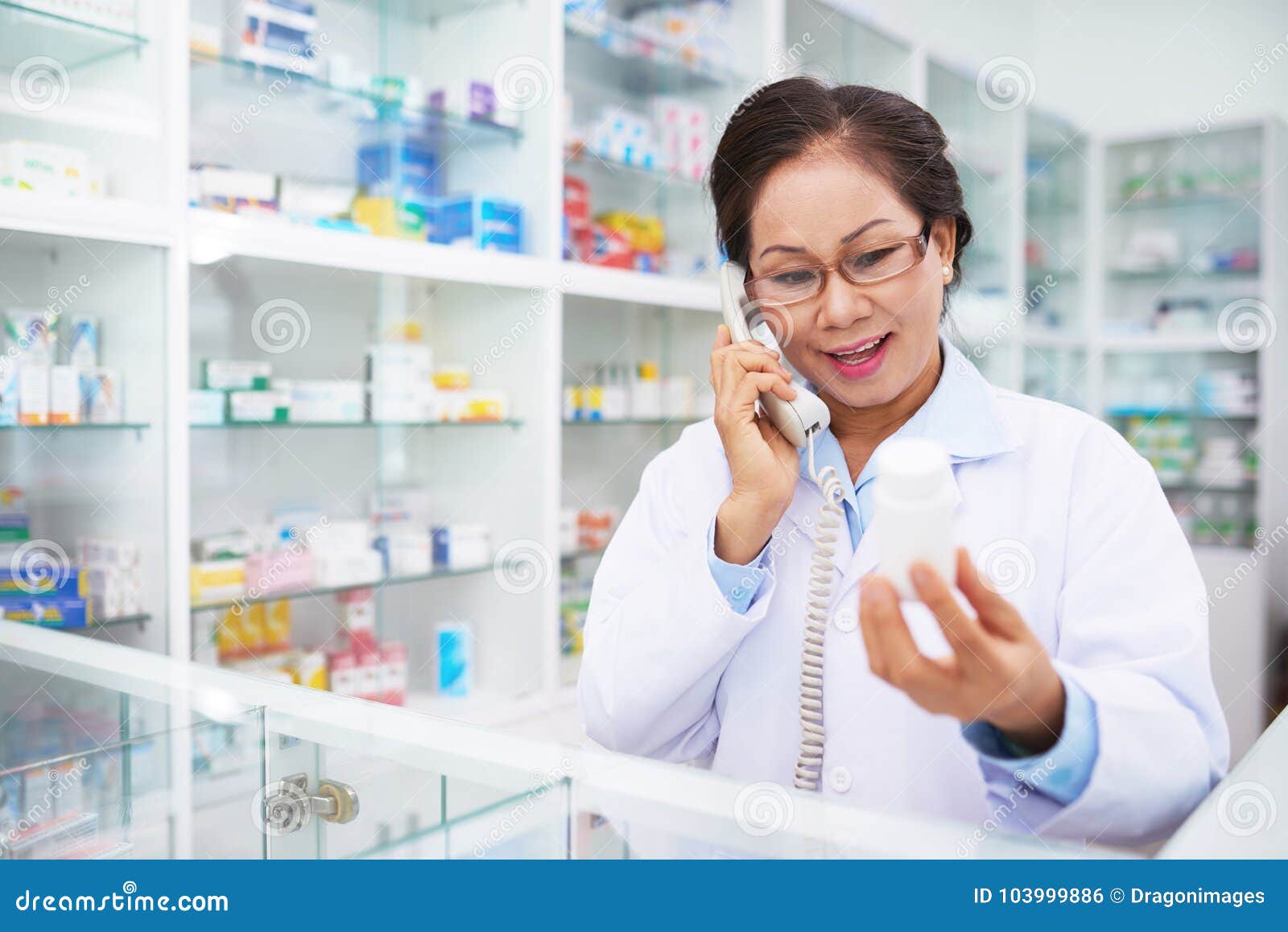 Pharmacist at work stock photo. Image of senior, explaining - 103999886