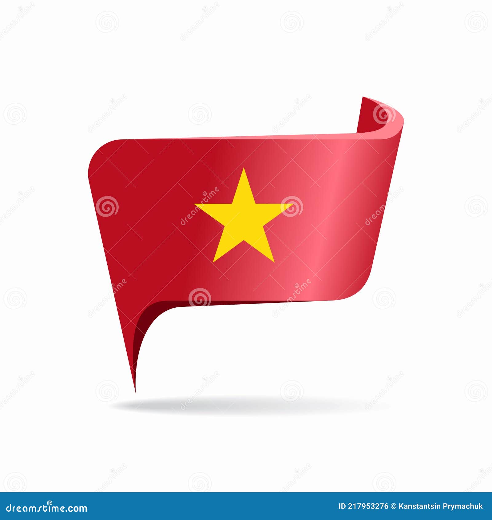 Vietnamese Flag Map Pointer Layout. Vector Illustration. Stock Vector ...
