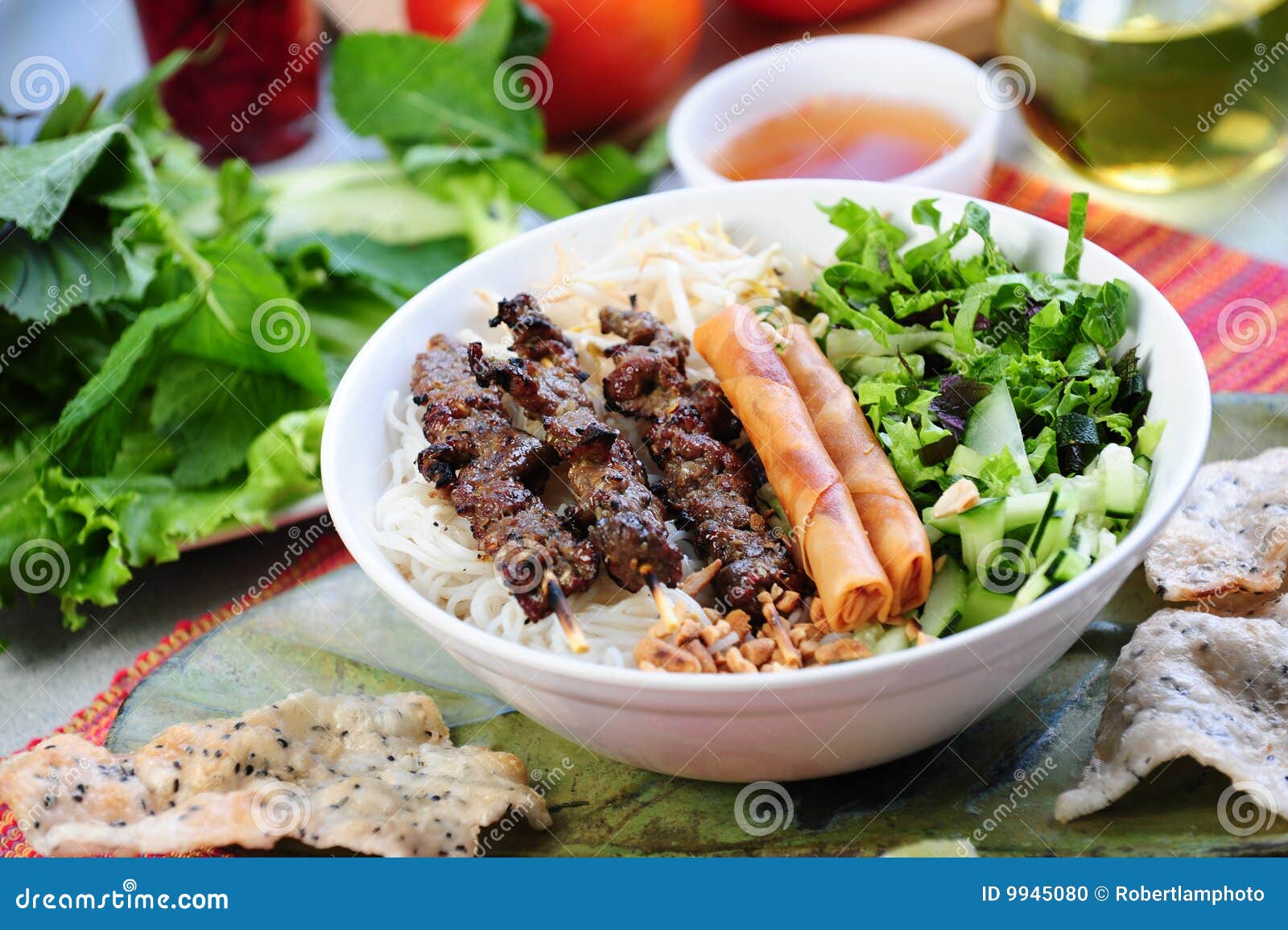 Vietnamese food stock photo. Image of meatball, bean, noodle - 9945080