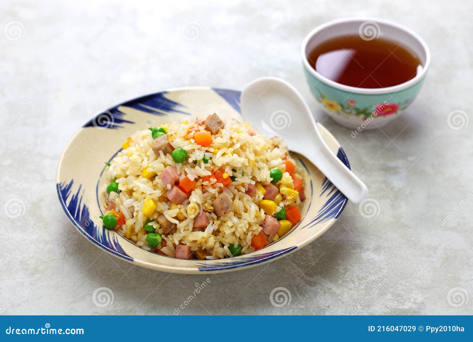 Vietnamese fried rice stock image. Image of pork, vietnam - 216047029