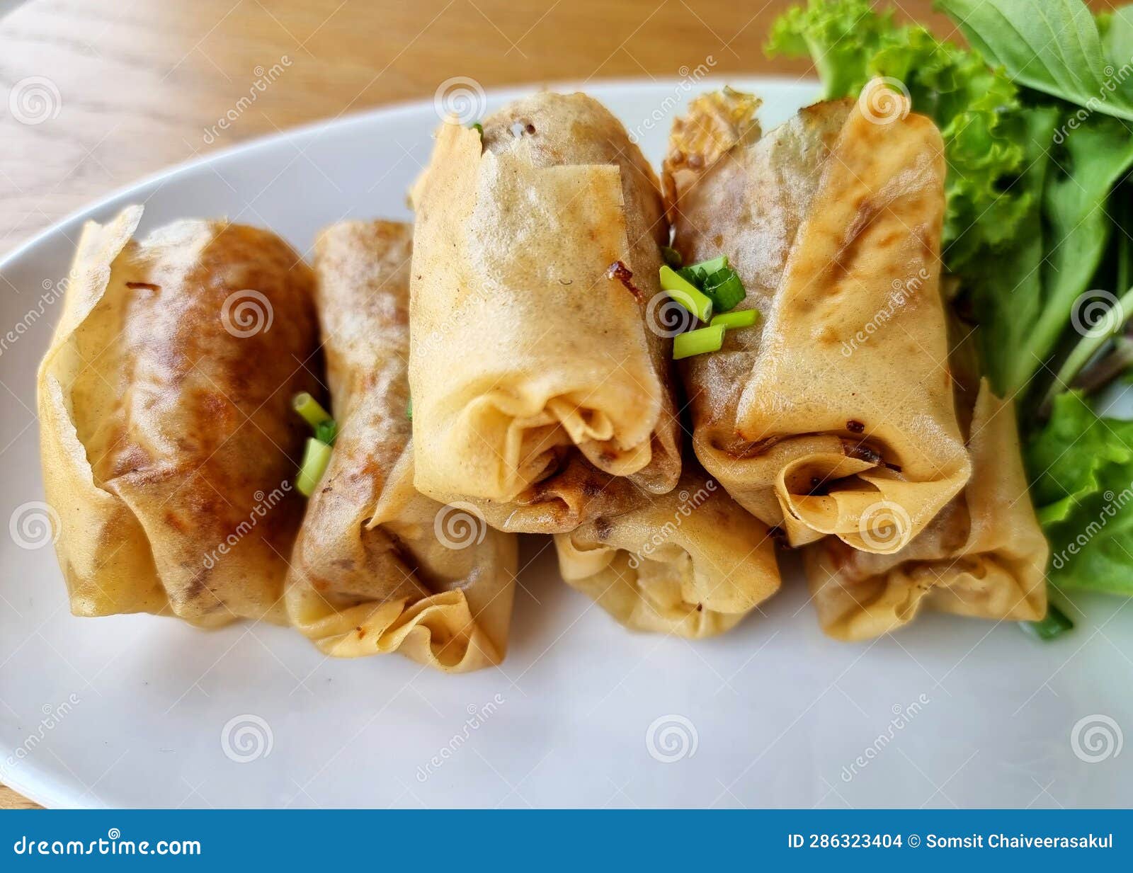 Vietnamese Fried Spring Rolls (Cha Gio Chay) with Vegetables Stock ...