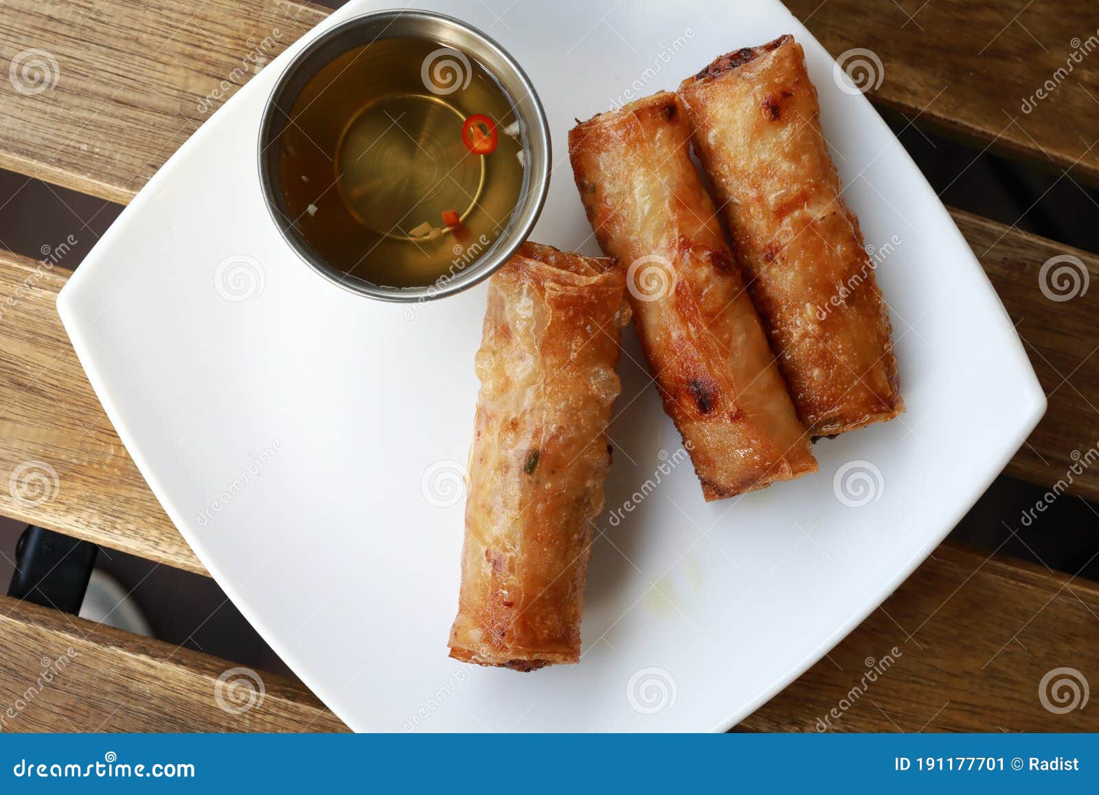Vietnamese Fried Spring Rolls with Pork Stock Image - Image of dipping ...