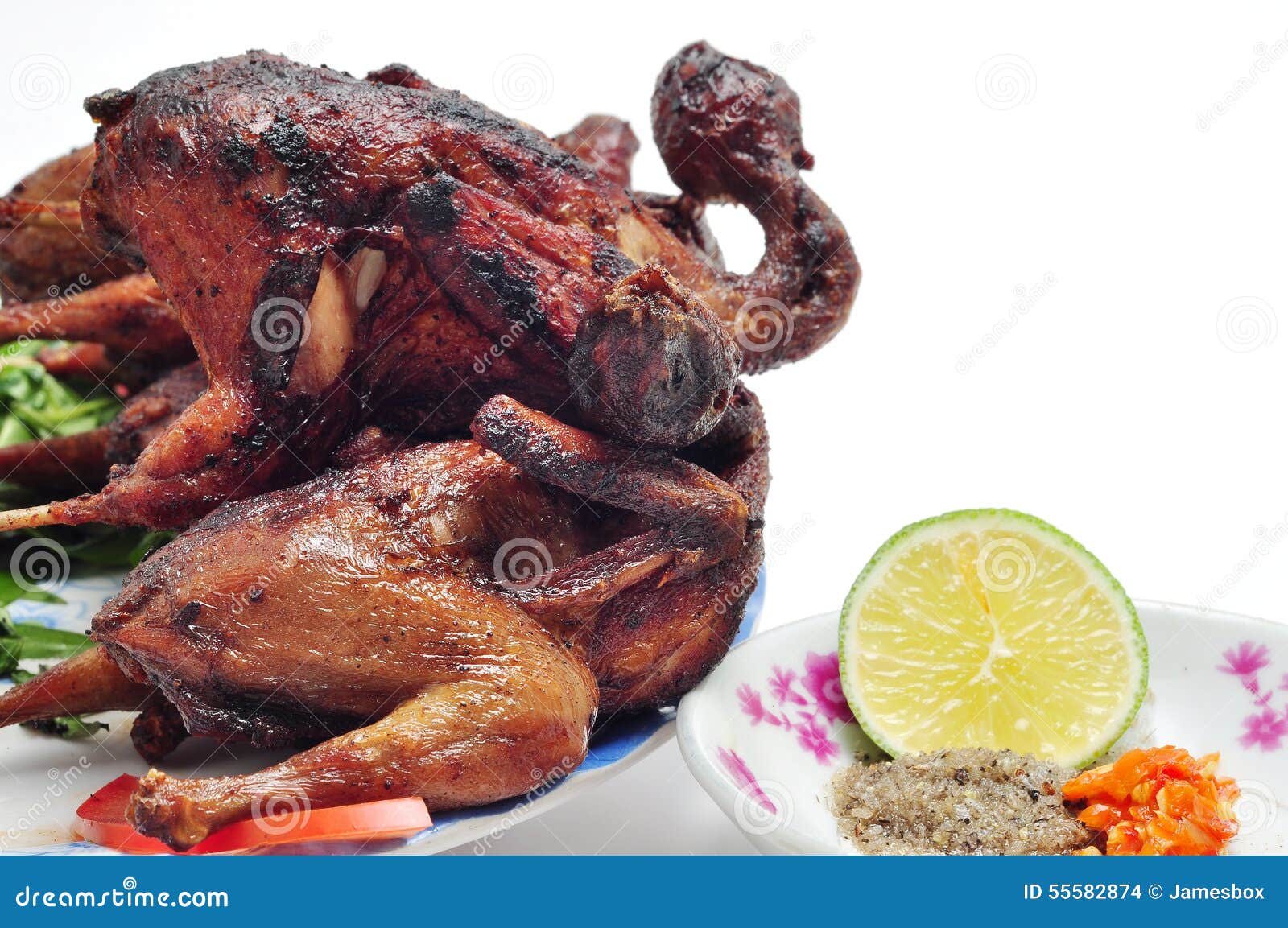 Vietnamese grilled quail stock photo. Image of delta - 55582874
