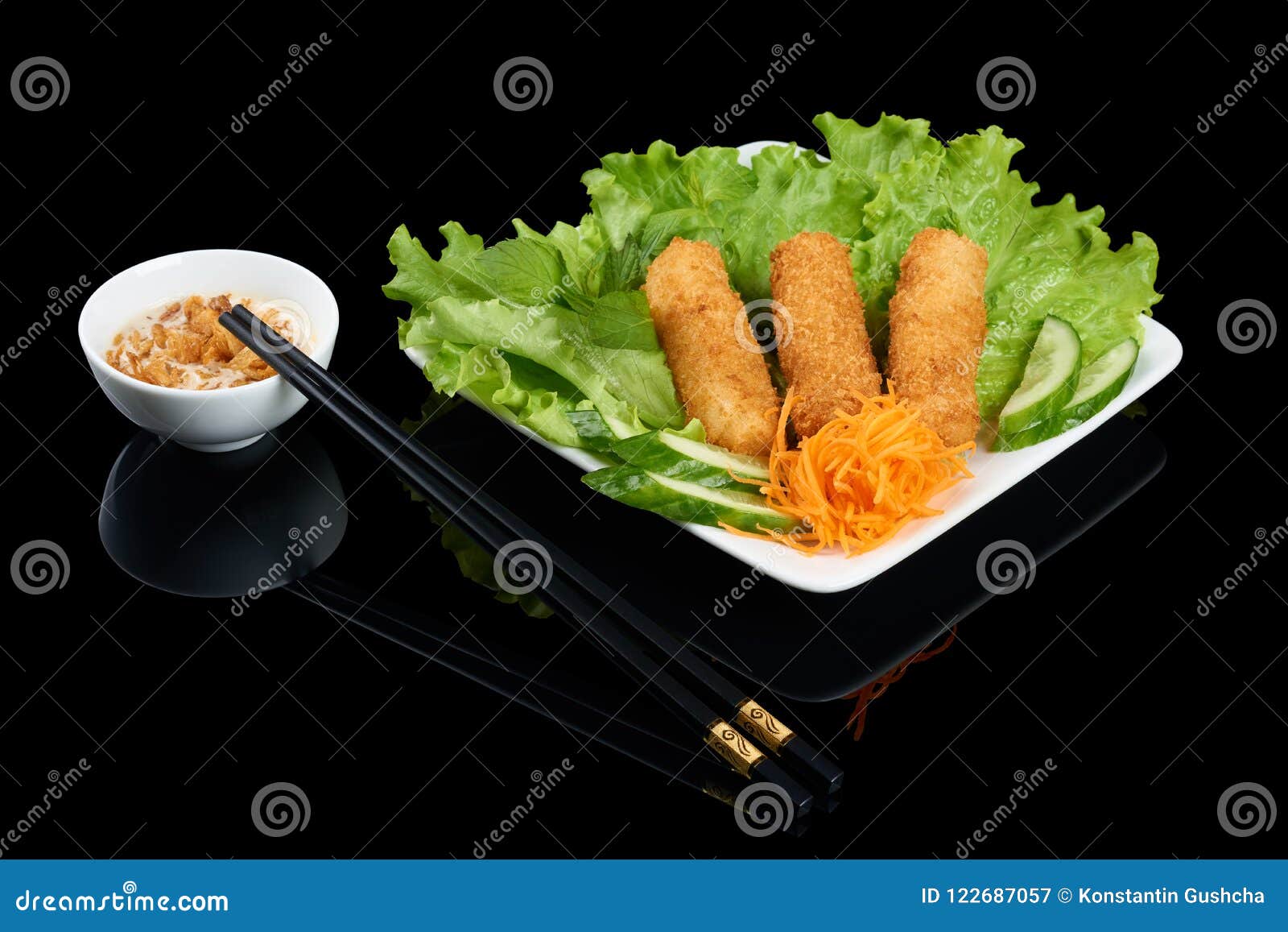 Vietnamese Nem Ran Crispy Rolls Stock Image - Image of delicacy, food ...