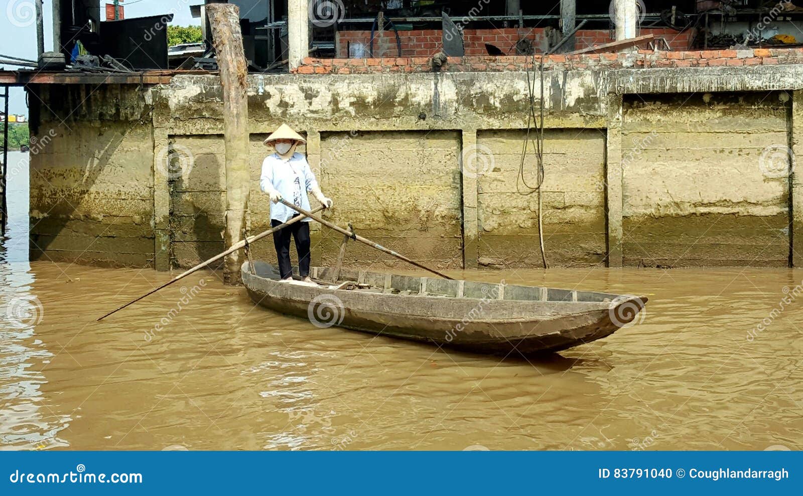 Vietnamese Paddle Boat Lady Editorial Image - Image of south, local ...