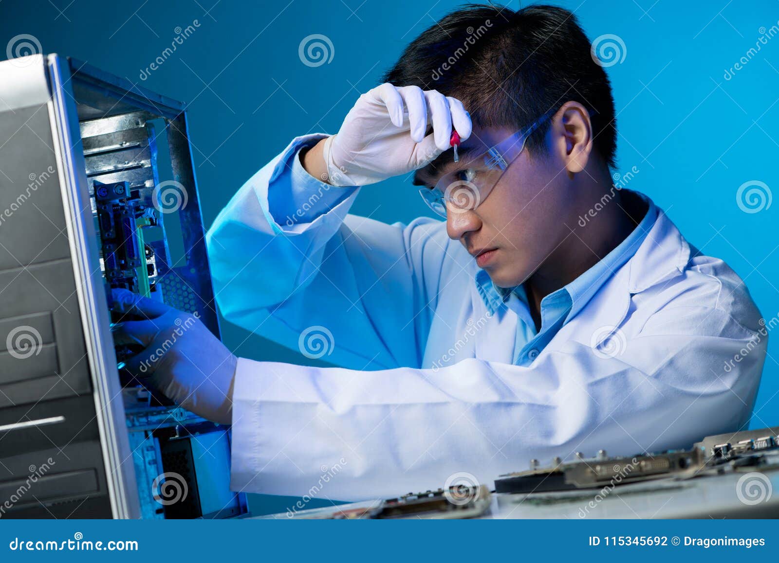 Assembling computer stock photo. Image of microprocessor - 115345692