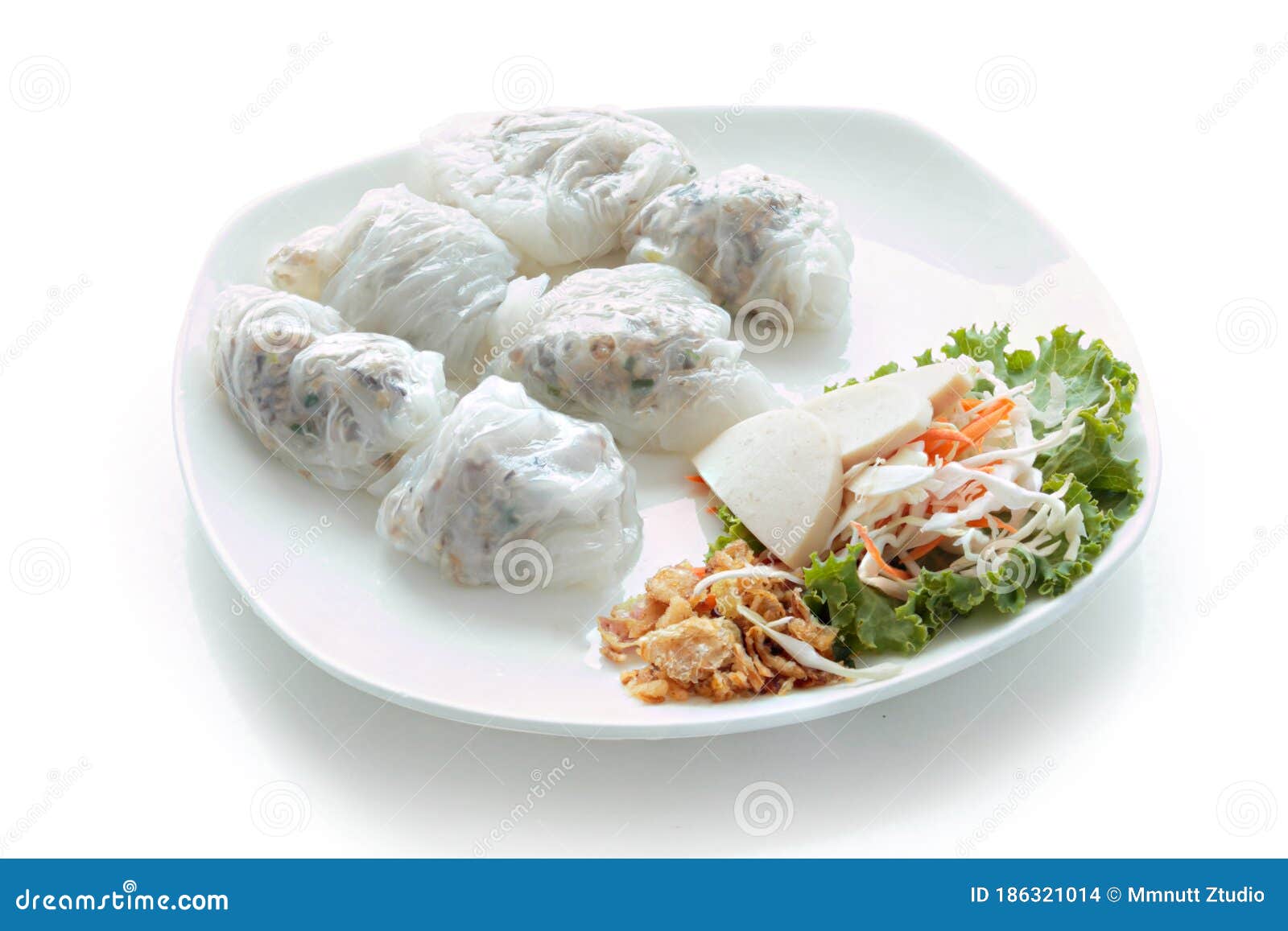 Vietnamese Rice Cracker with Vietnamese Sauce Stock Photo - Image of ...