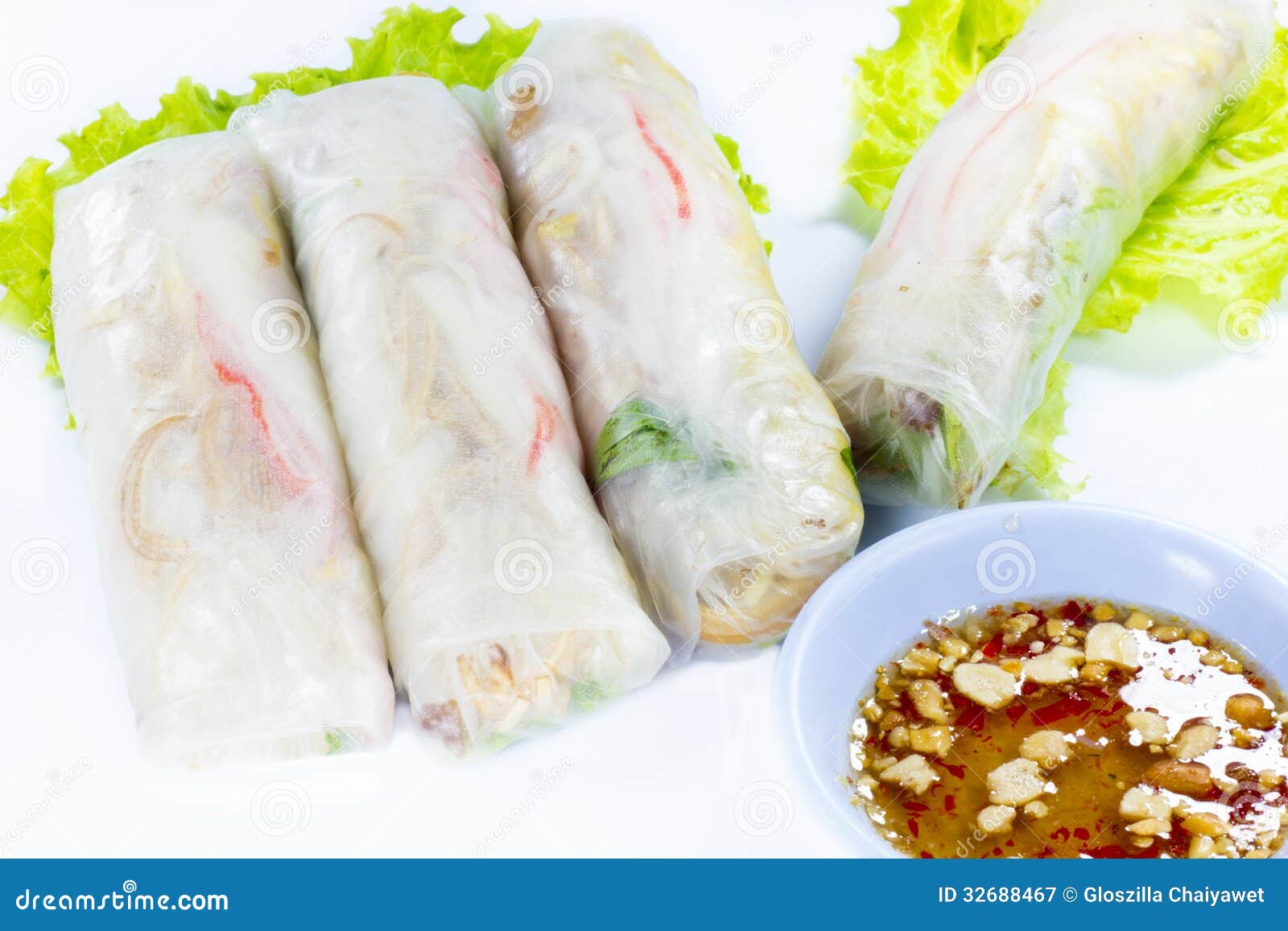 Vietnamese Rice Paper Rolls with Prawns Stock Image - Image of food ...