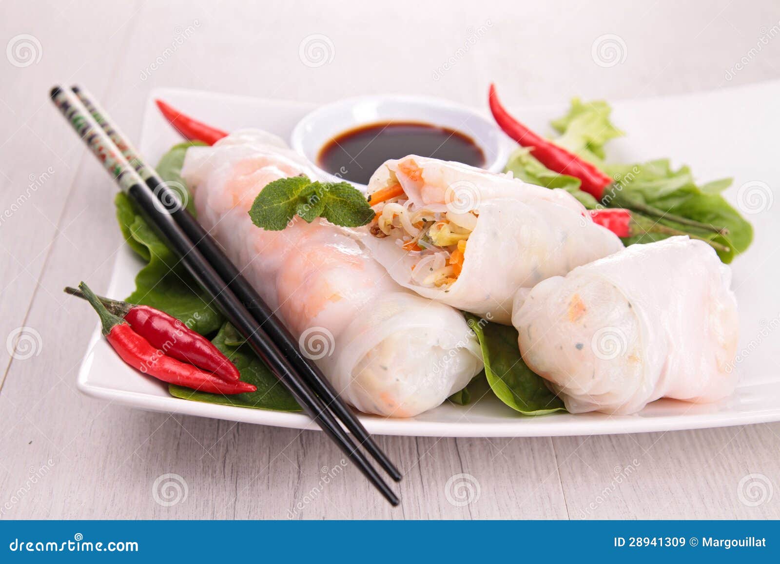 Vietnamese spring roll stock image. Image of spring, carrot - 28941309