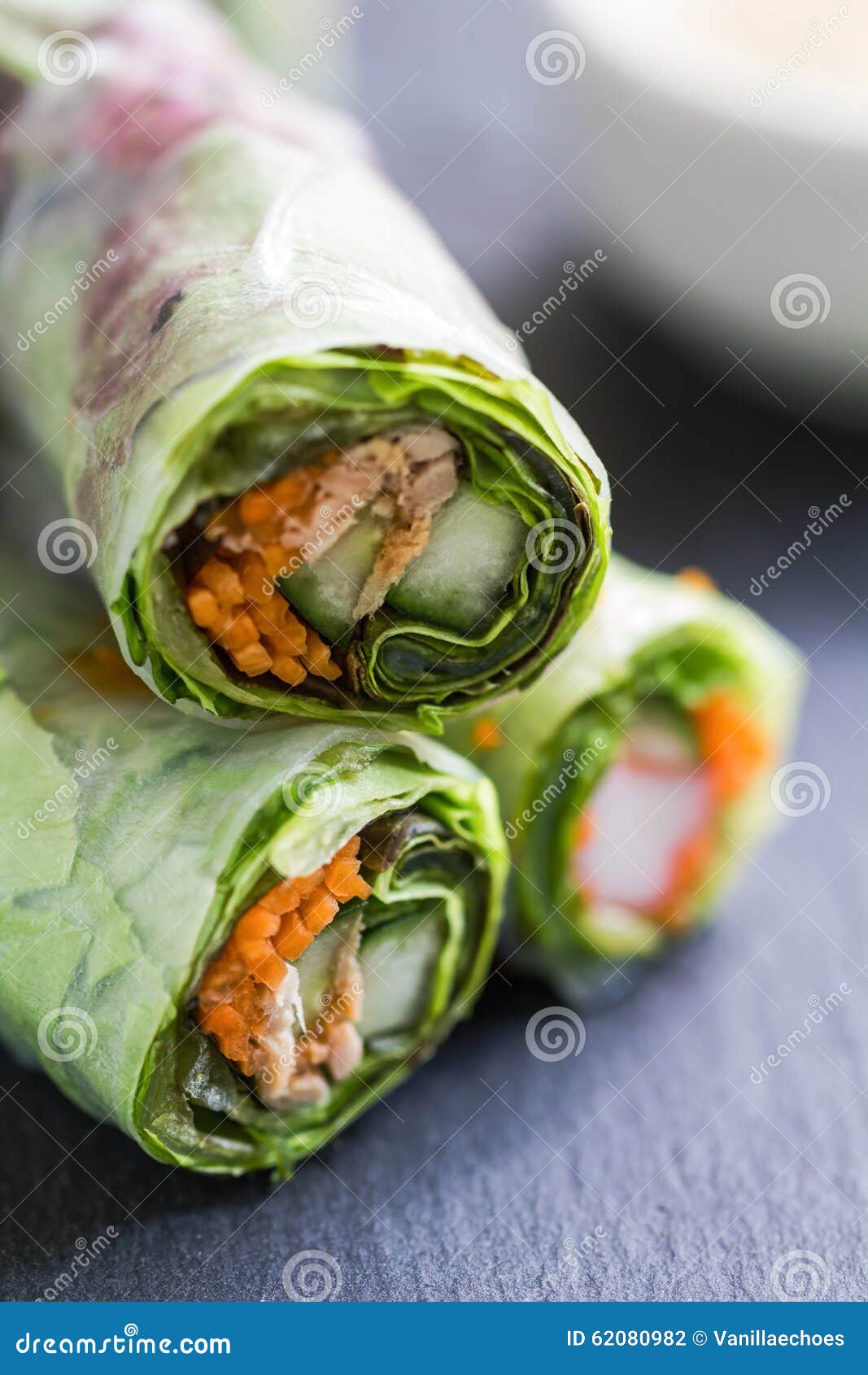 Vietnamese Spring Roll with Vegetable and Crab Stick Stock Photo ...