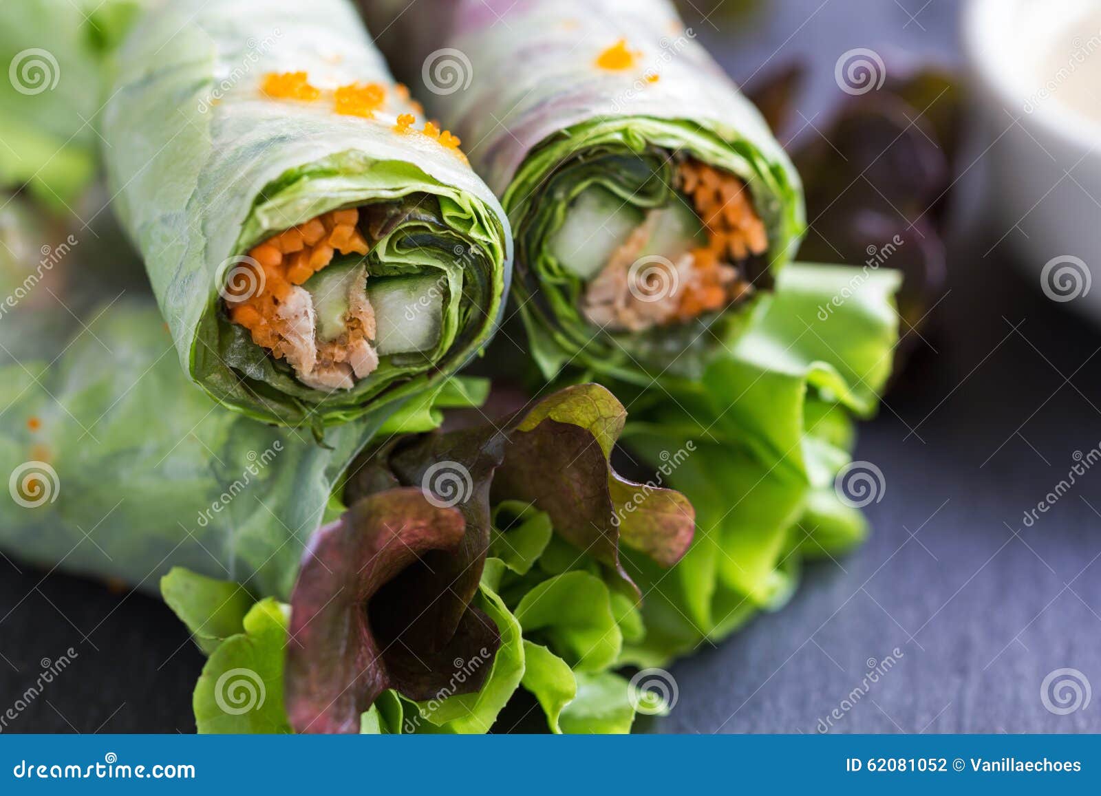 Vietnamese Spring Roll with Vegetable and Crab Stick Stock Photo ...