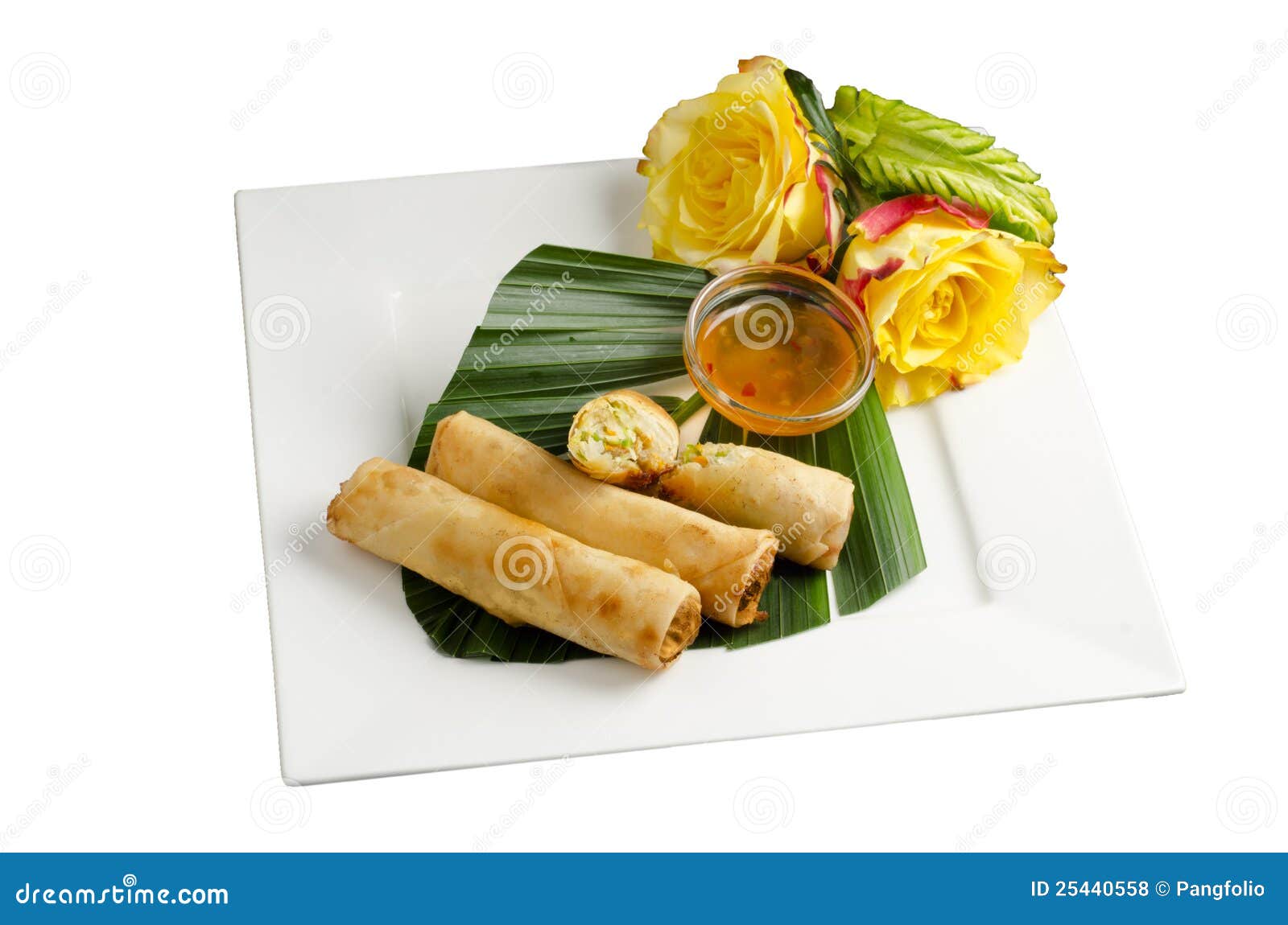 Cha Gio Or Vietnamese Spring Roll On A White Background Royalty-Free ...
